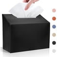 Carmujin Leather Tissue Box Cover, Cream 1-Pack for Bathroom & Office ...
