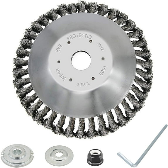 CZS 6 inch Rotary Weed Brush Joint Twist Knot Steel Wire Wheel Brush ...