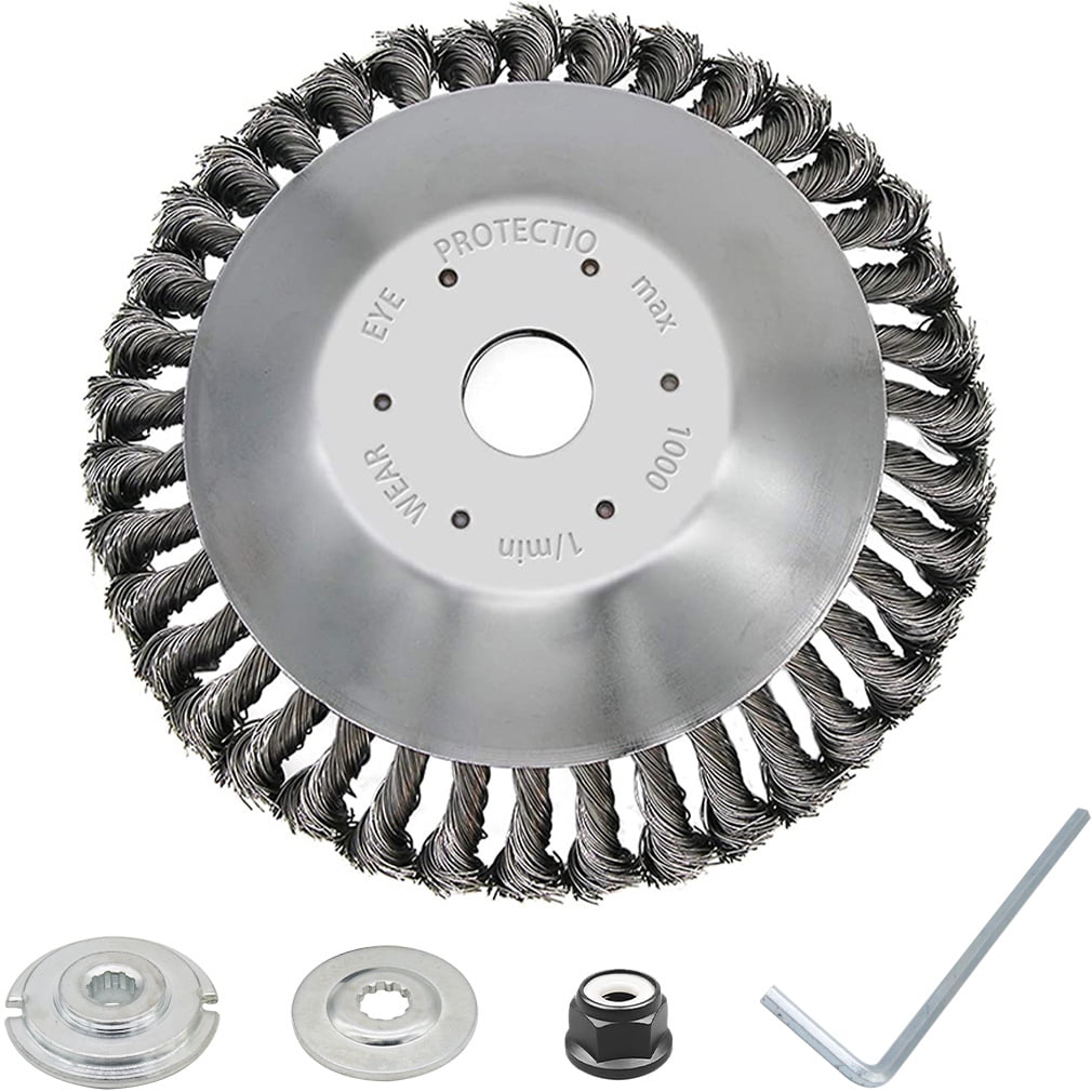 CZS 6 inch Rotary Weed Brush Joint Twist Knot Steel Wire Wheel Brush ...