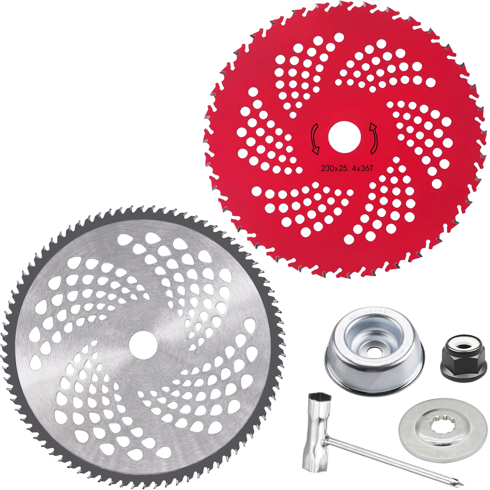 CZS 9" x 36 Teeth Carbide Tipped Brush Cutter Blades & 10" x 80 Teeth ...