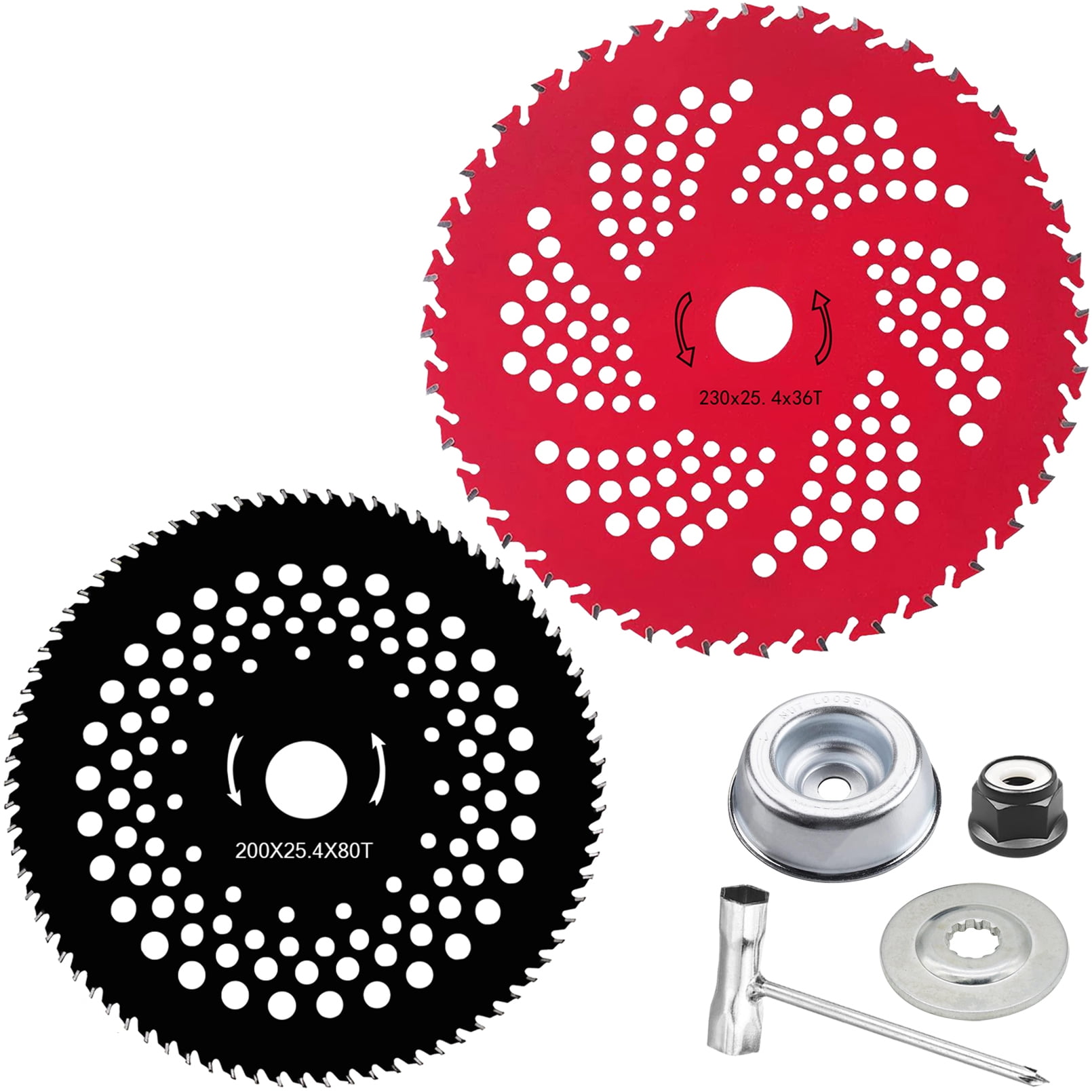 CZS 9" x 36T & 8" x 80T Carbide Tip Brush Blades – with Adapter Kit ...