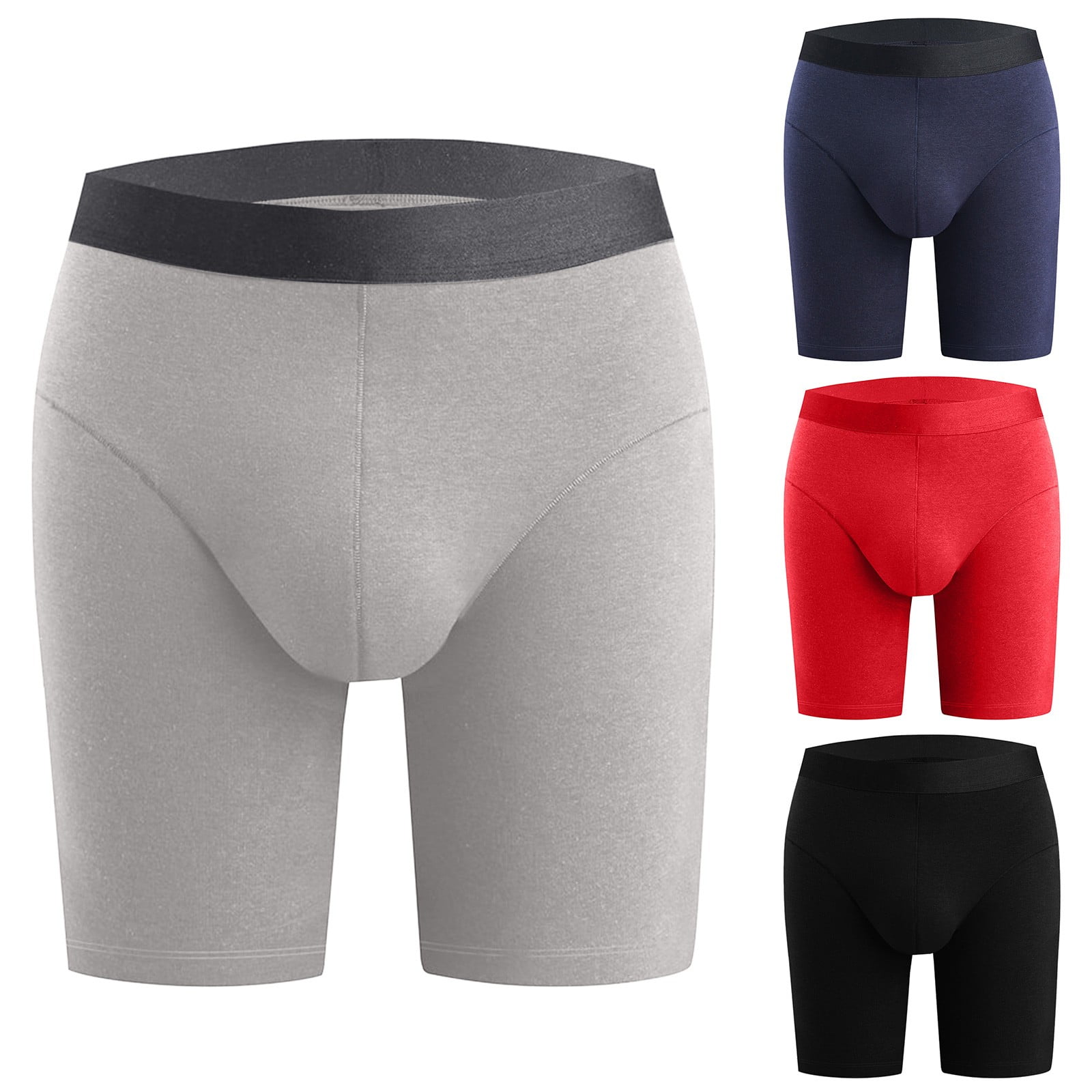 CZSCPDAW 4 Pack Men's Underwear Boxer Briefs Pack,Cotton Comfort Soft ...