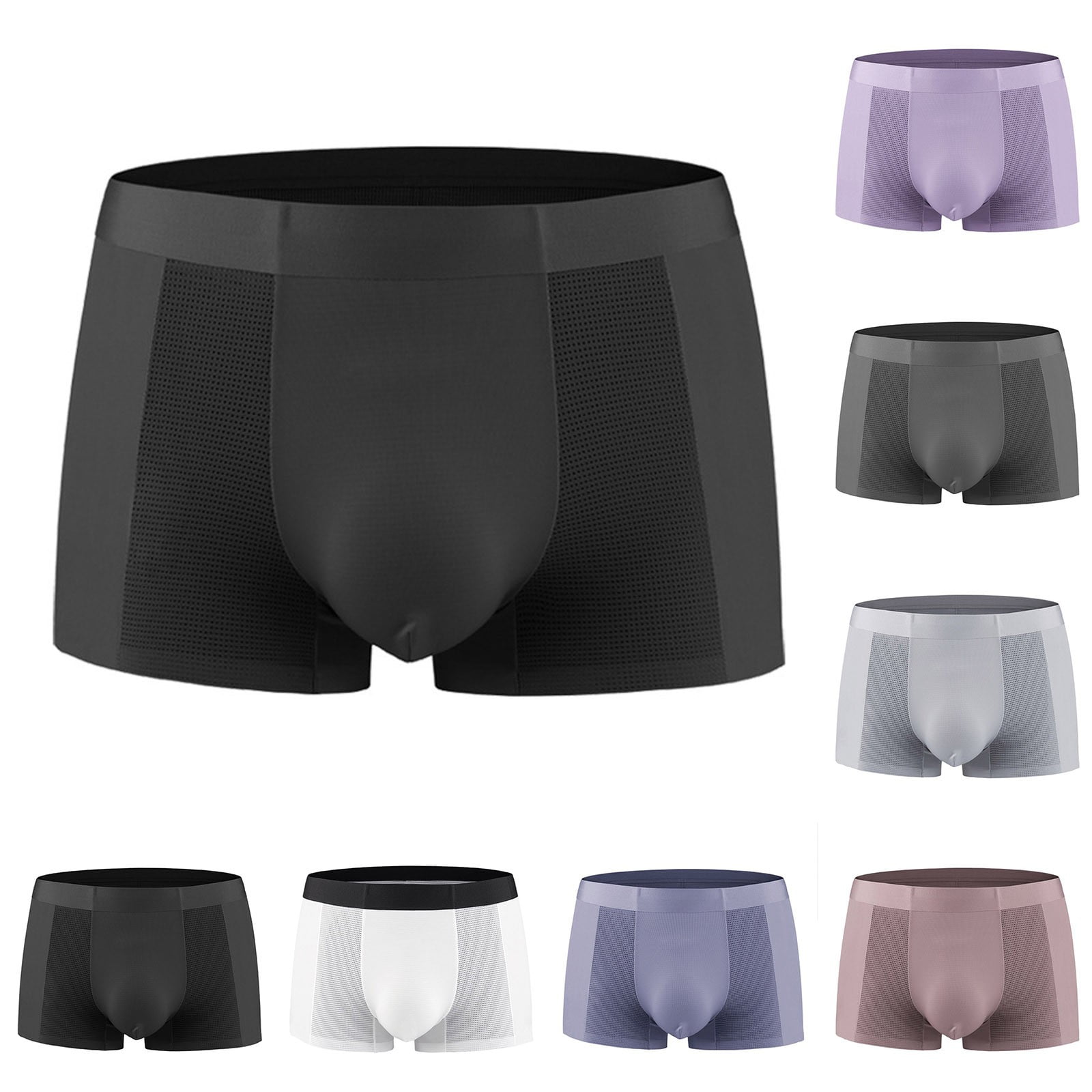CZSCPDAW 5 Pack Men's Underwear Trunks Support Balls Pouch Enhancing ...