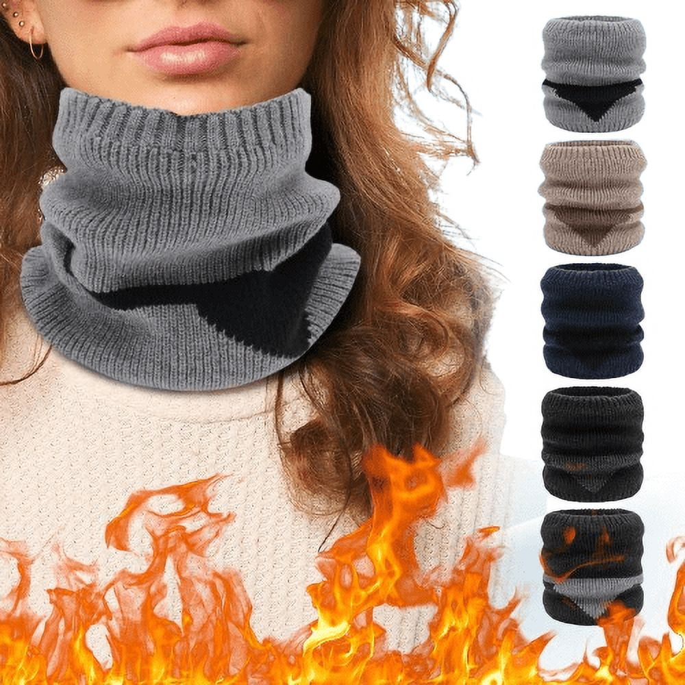 CZSCPDAW Classic 2PCS Neck Warmer Gaiters Winter Neck Scarves Fleece ...