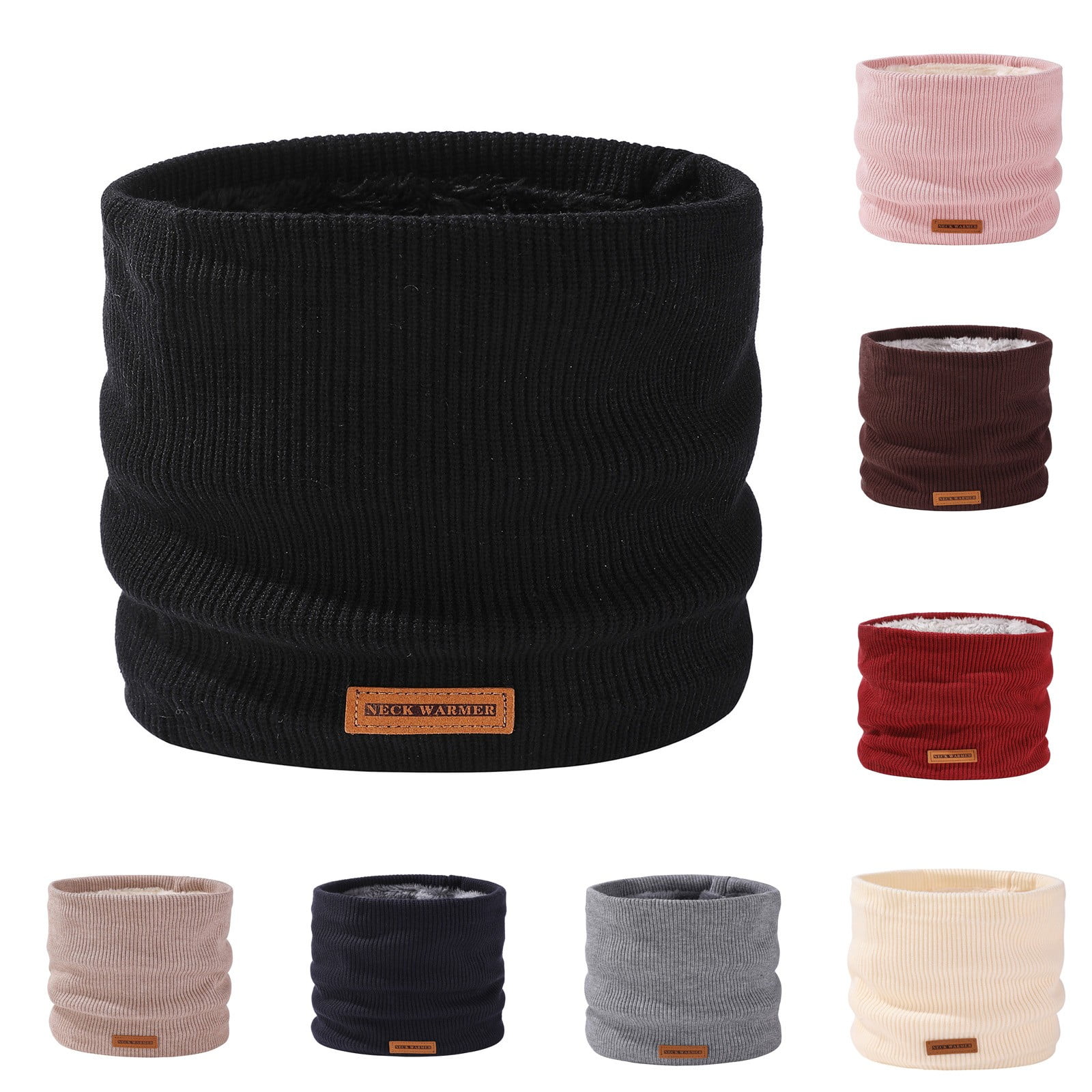 CZSCPDAW Classic 2PCS Winter Neck Warmer Gaiter Fleece Windproof Cover ...