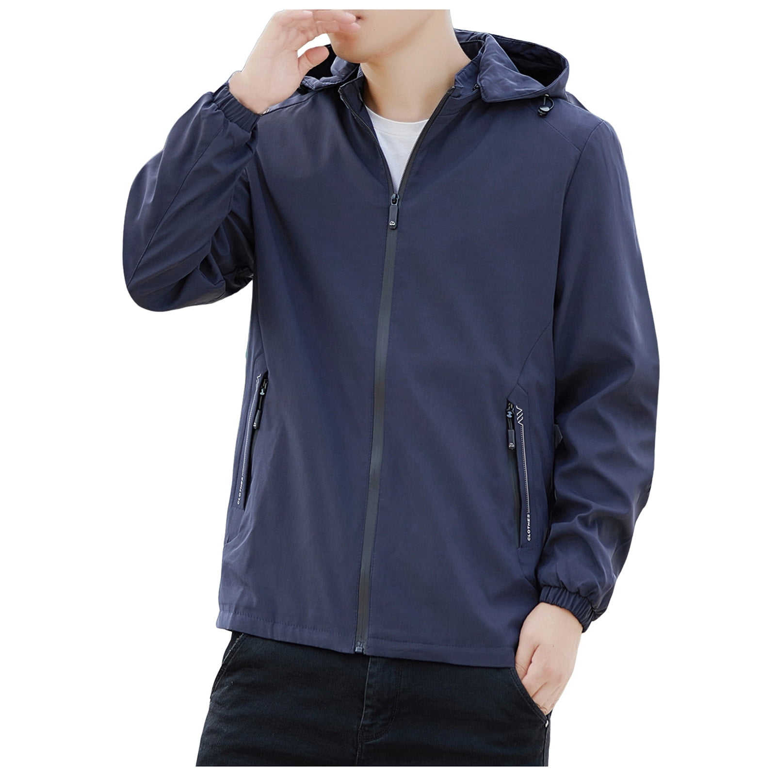 CZSCPDAW Elegant Men's Jacket Water Resistance Hooded Winter Coats For ...