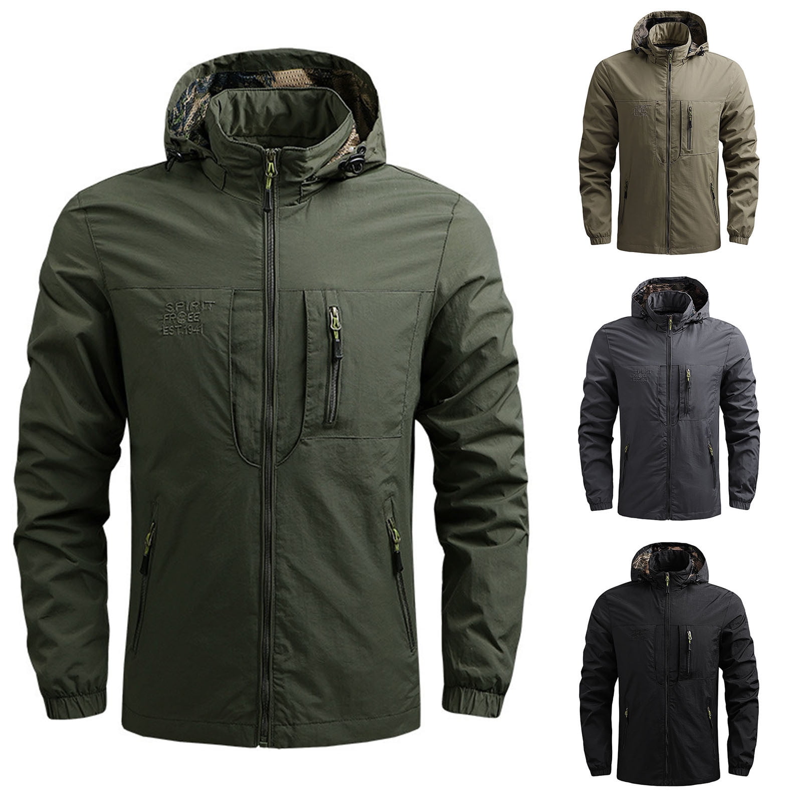 CZSCPDAW Elegant Men's Skiing Jacket Water-Proof Windproof Rain Jackets ...