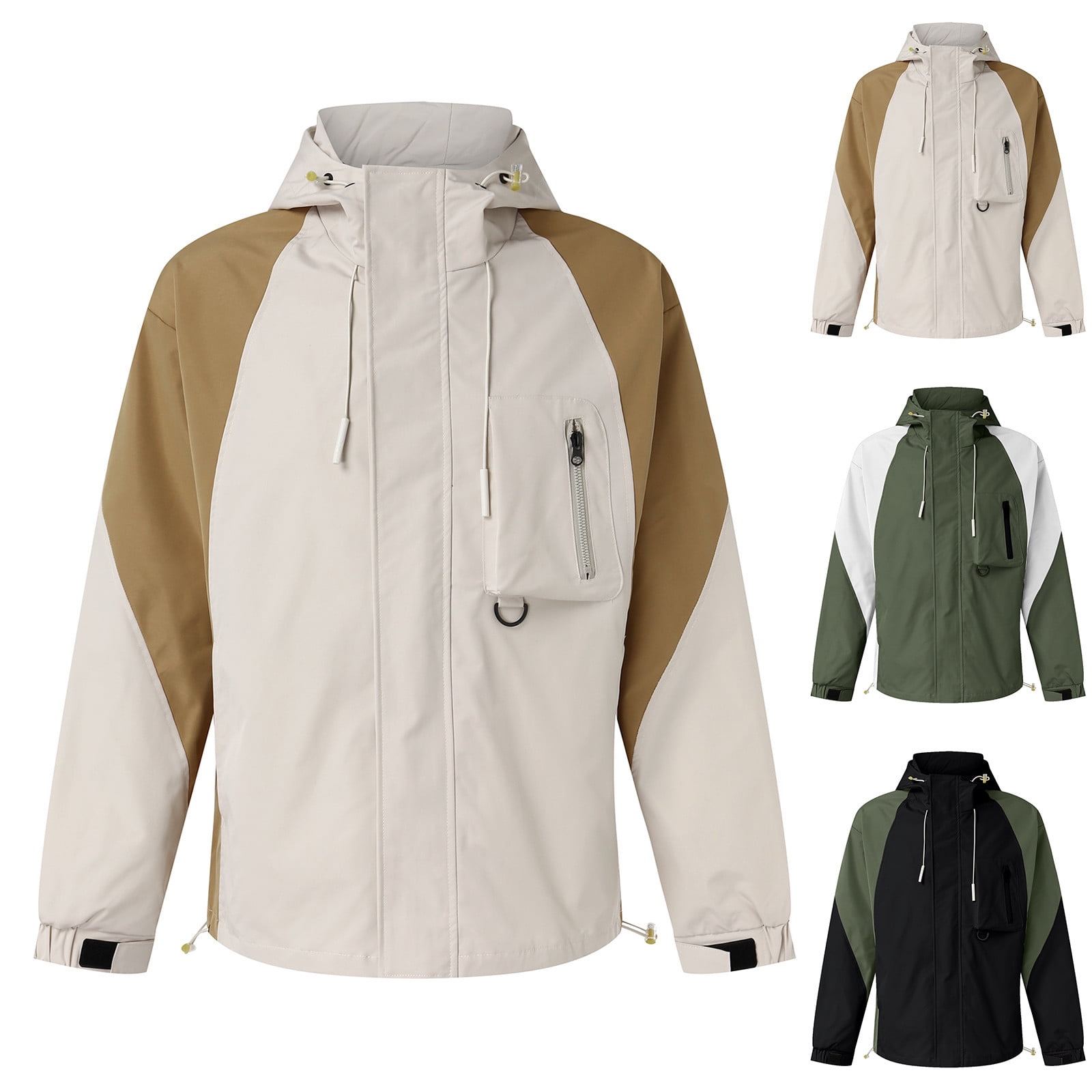 CZSCPDAW Elegant Men's Skiing Jacket Windproof Jackets With Hood Mens ...