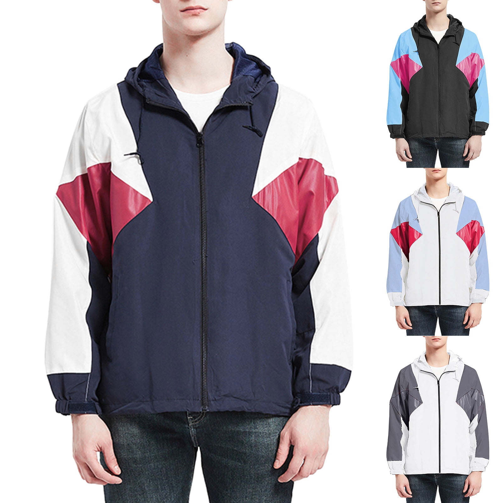 CZSCPDAW Elegant Men's Winter Coat Jacket Windproof Raincoat For Snow ...