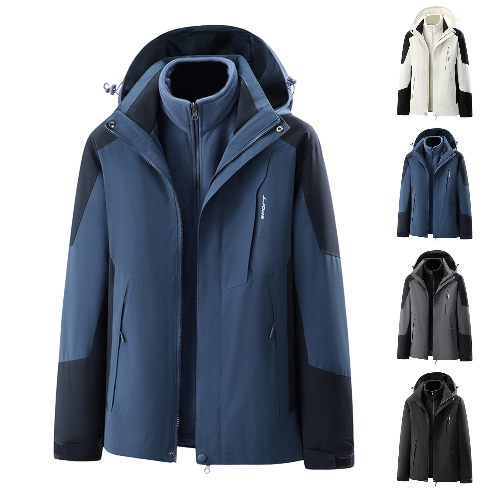 CZSCPDAW Elegant Men's Winter Coat Water-Proof Windproof Raincoat For ...