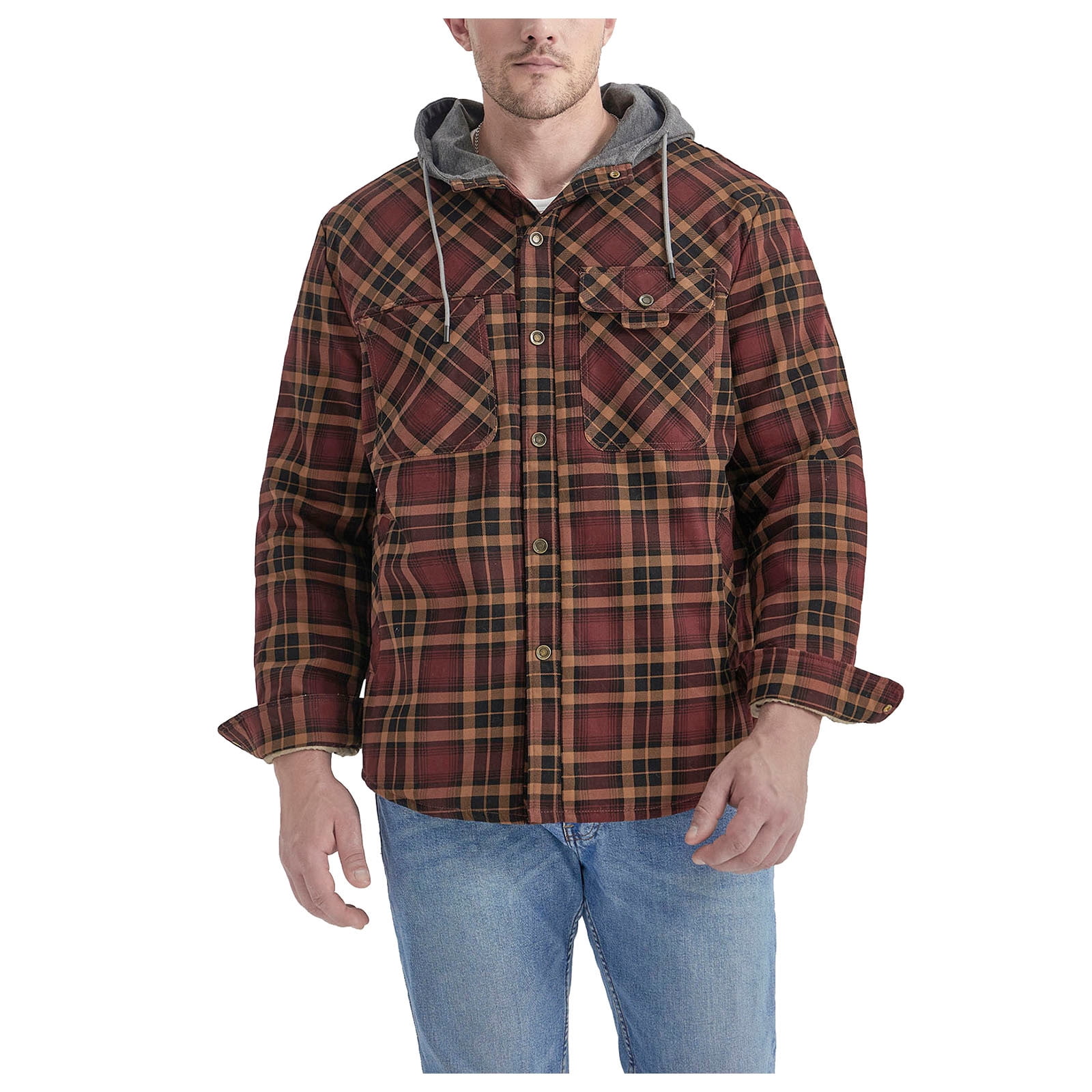 CZSCPDAW Men's Hooded Winter Coats Warm Thicken Insulated Windproof ...