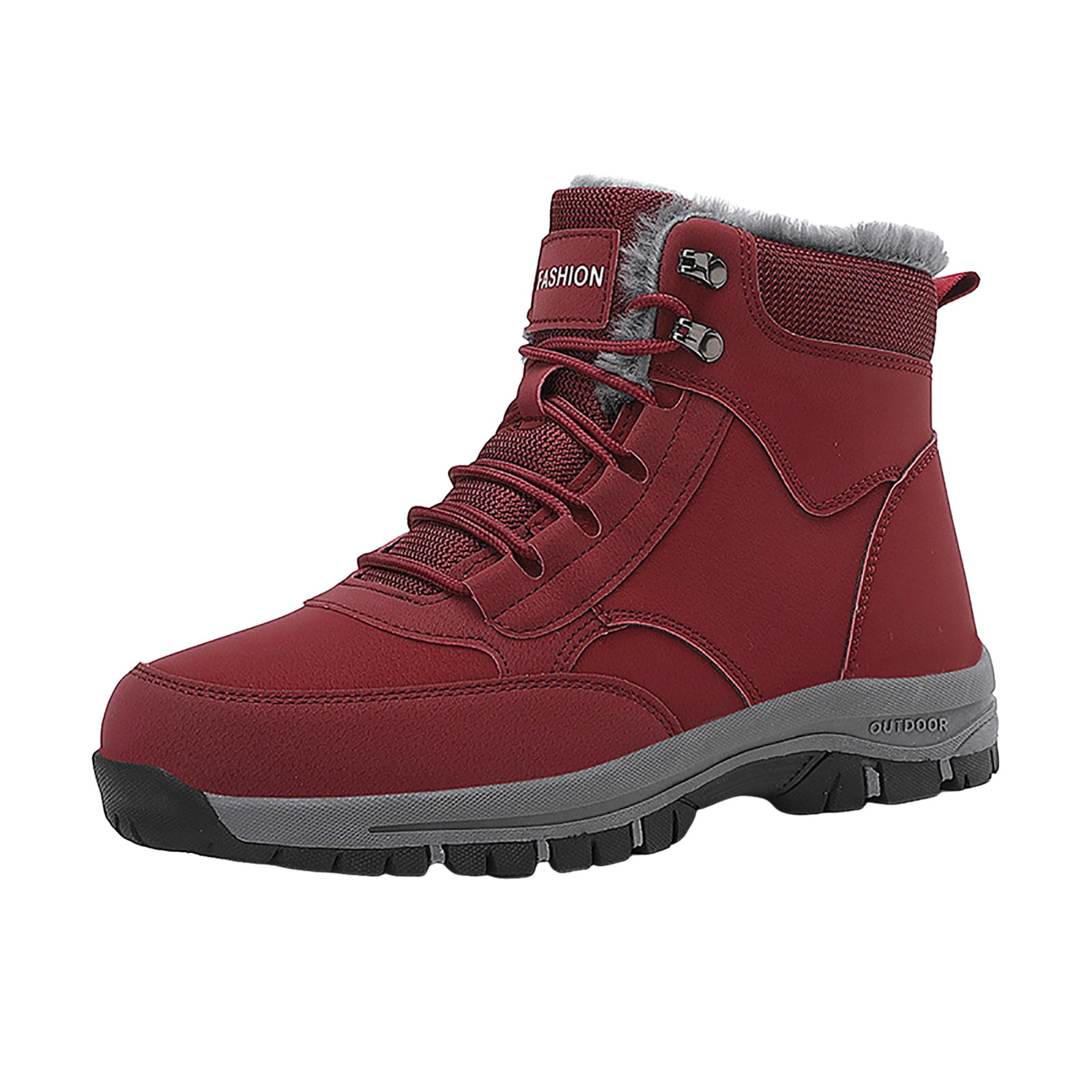 CZSCPDAW Men's Insulated Snow Boots Warm Fleece Lined Outdoor Winter ...