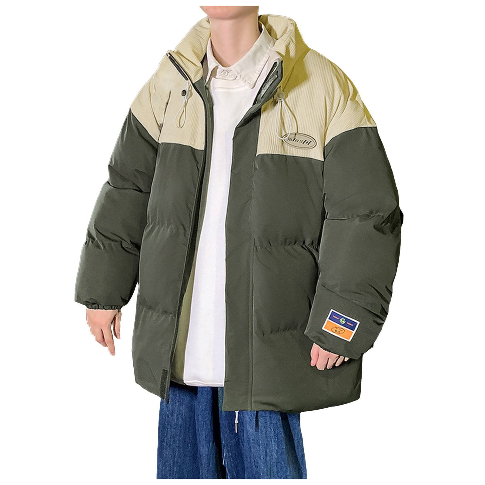 CZSCPDAW Men's Leather Motorcycle Jacket With A Removable Hood Winter ...