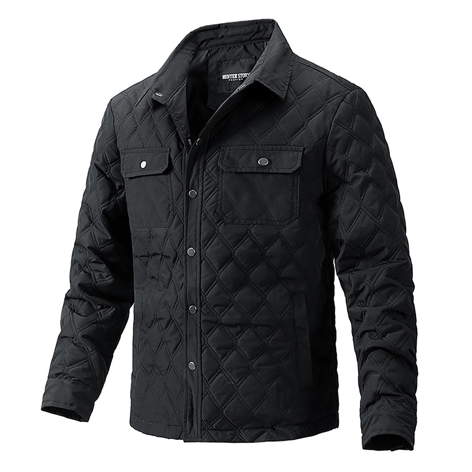 CZSCPDAW Men's Long Winter Coat Hooded Warm Quilted Jacket Cold Weather ...