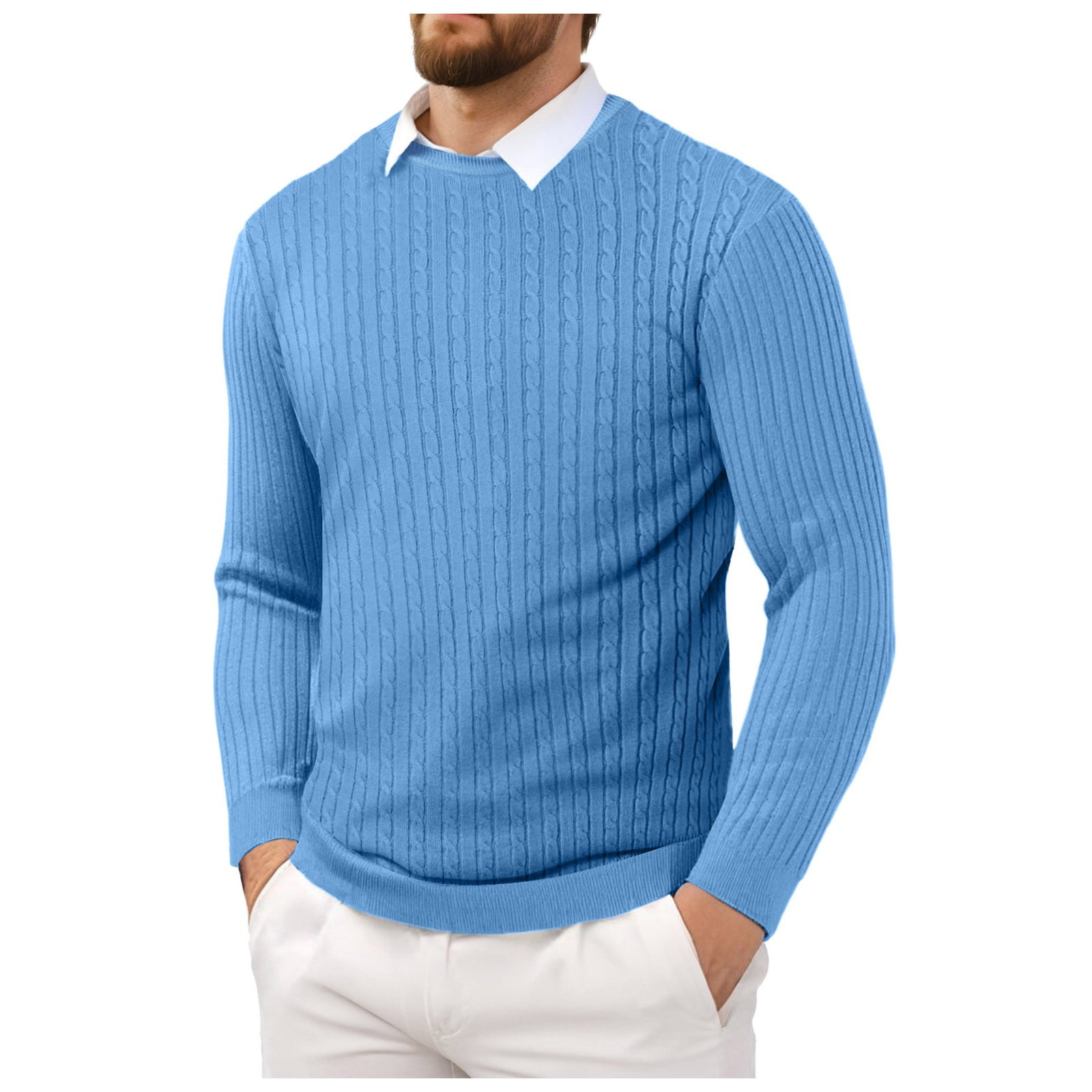 CZSCPDAW Men's Pullover Sweater Winter Chunky Knit Comfort Heavy ...