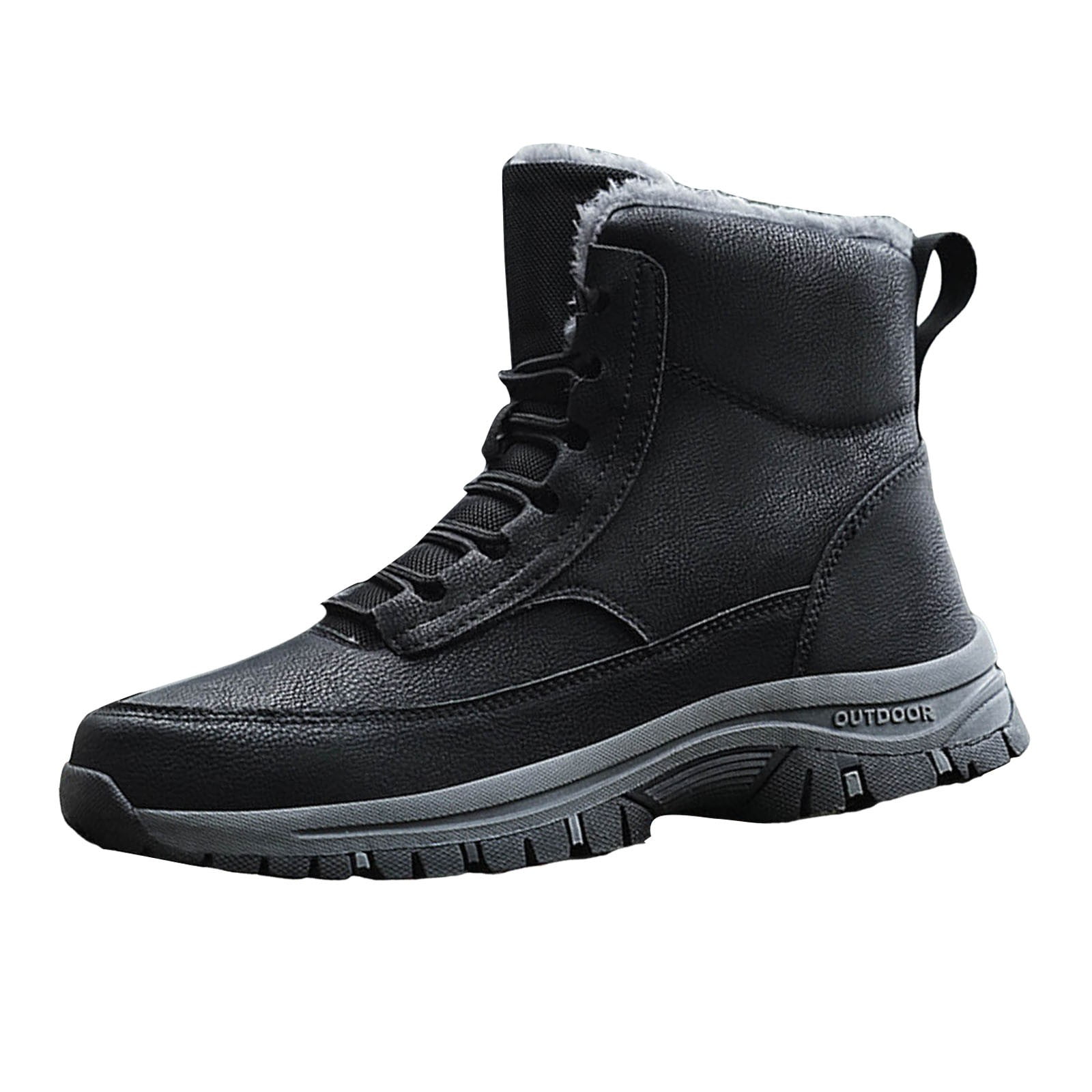 CZSCPDAW Snow Boots Mens Winter Boots Fleece Lined Warm Ankle Boots ...