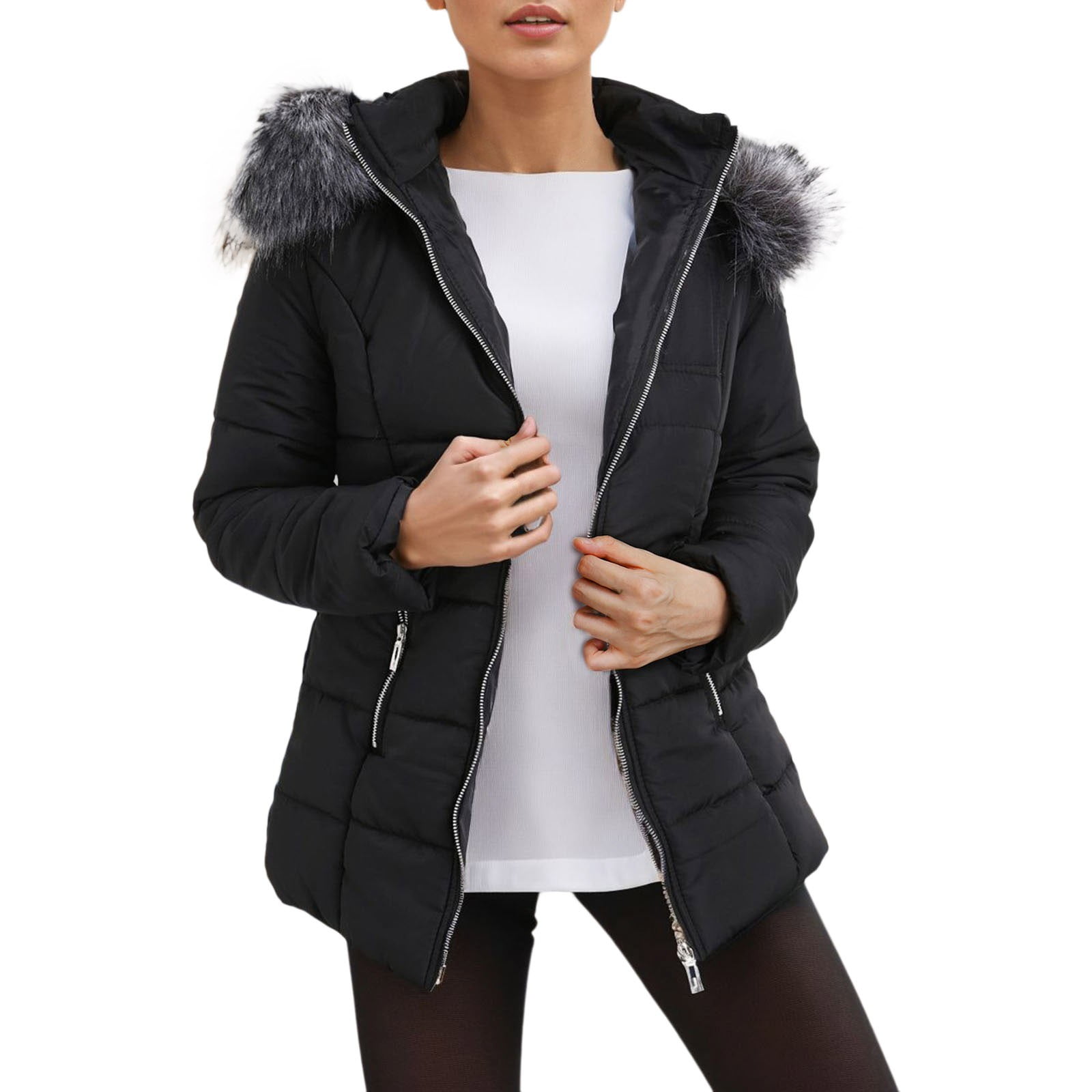 CZSCPDAW Women's Heavyweight Long-Sleeve Coat (Available In Plus Size ...