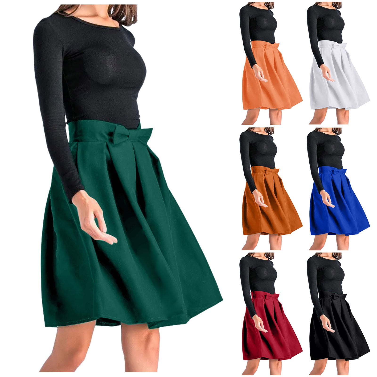 CZSCPDAW Womens High Waisted Fall Winter Wool Bodycon Pencil Skirts ...