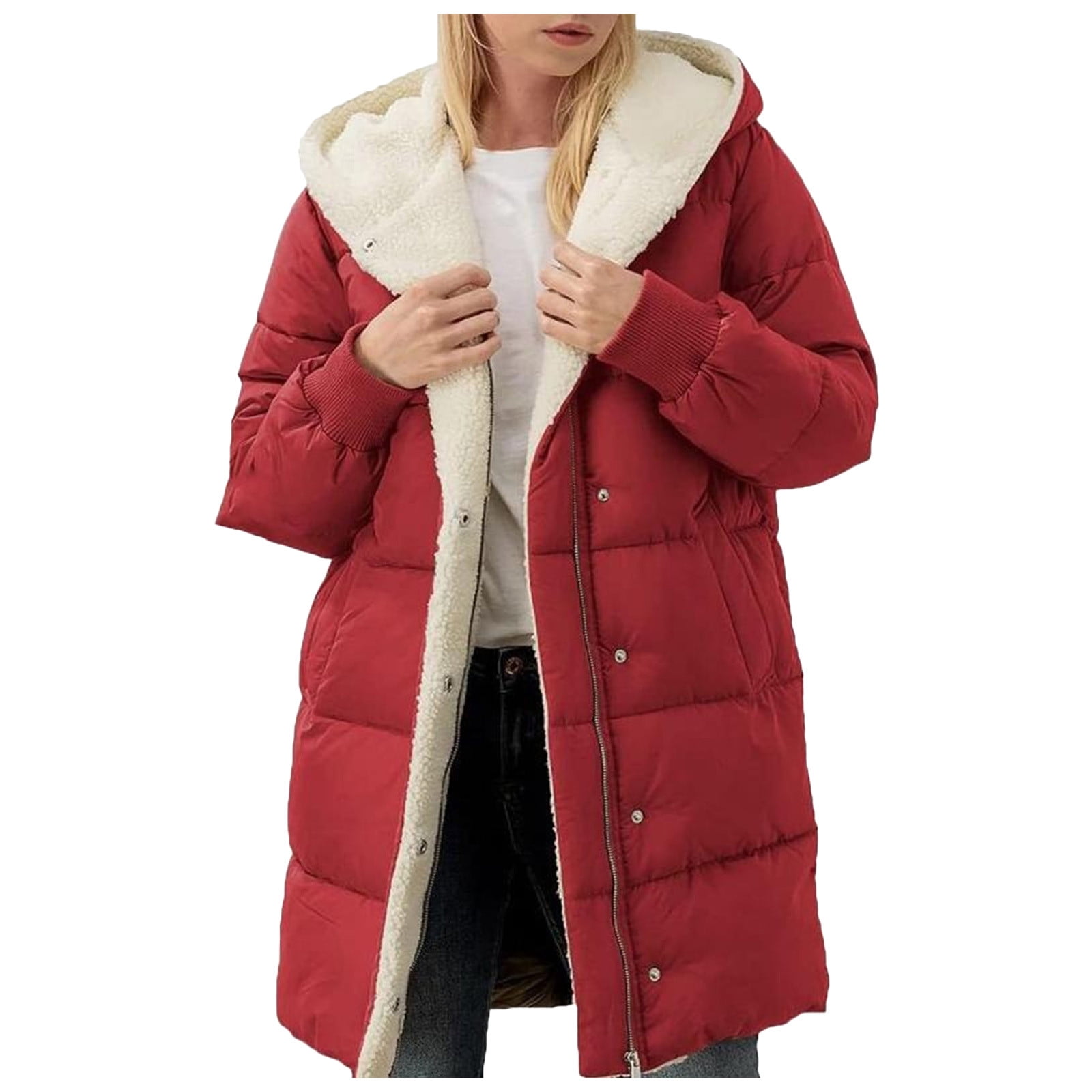 CZSCPDAW Womens Oversized Cropped Puffy Quilted Winter Jackets Coat ...