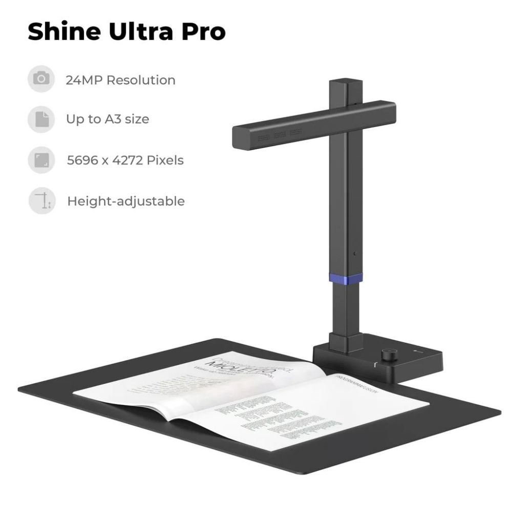 CZUR Shine Ultra Pro 24MP Document Scanner, USB Book Scanner, Portable ...