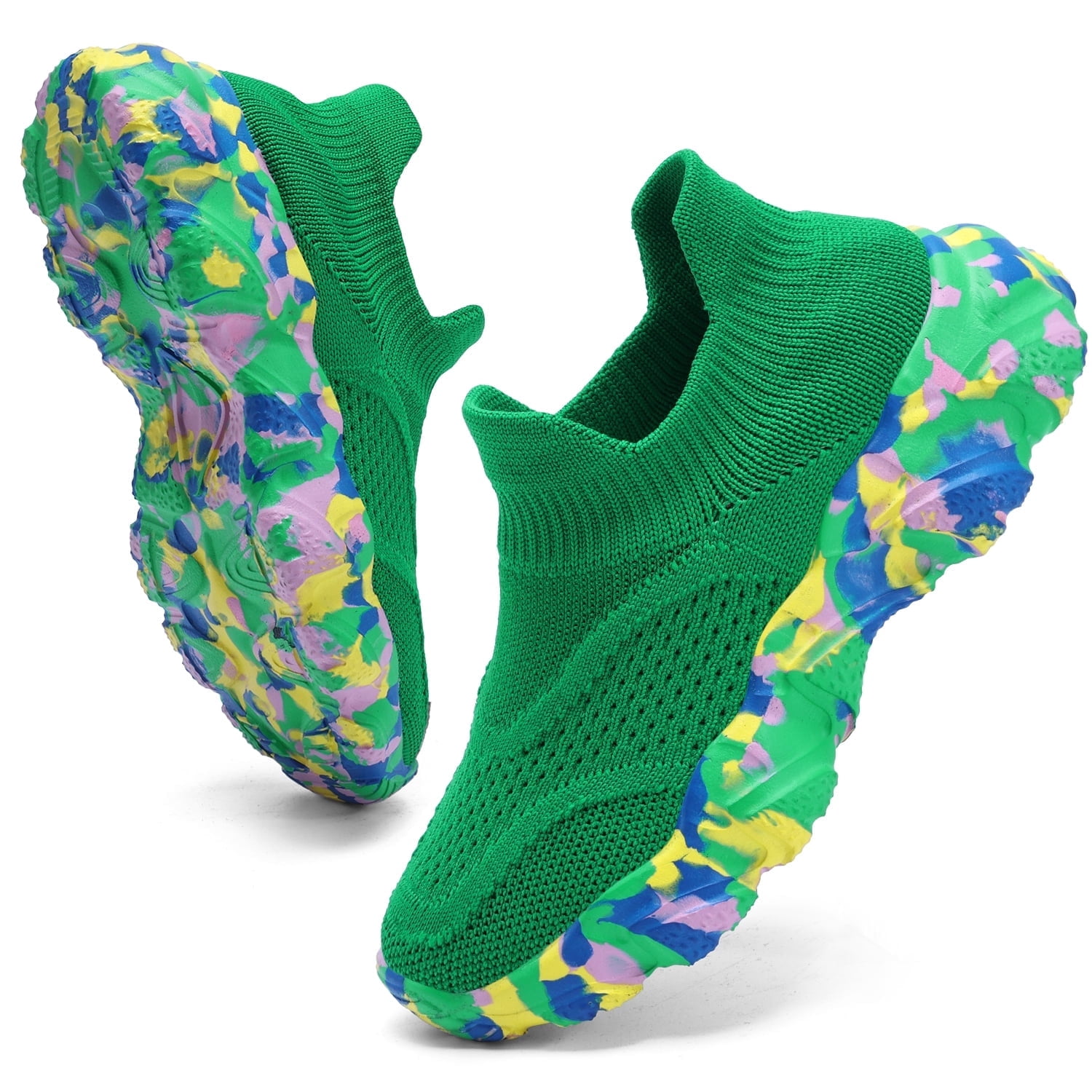 CZV Kids' Sock Sneakers Lightweight Breathable Slip-On Shoes for Boys ...