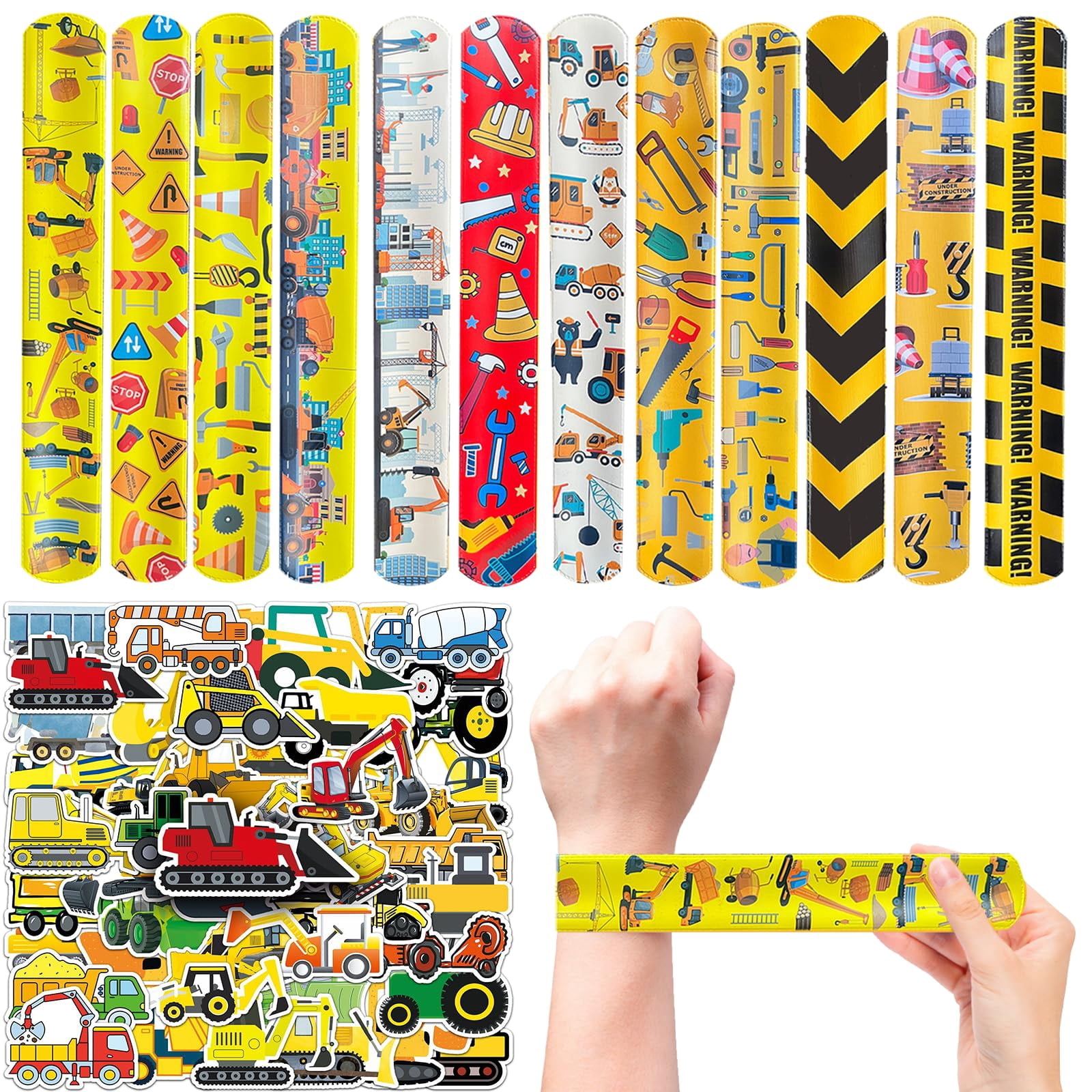 CZWXOXO 74Pcs Engineering Vehicle Theme Party Favors Contain 24 Pcs ...