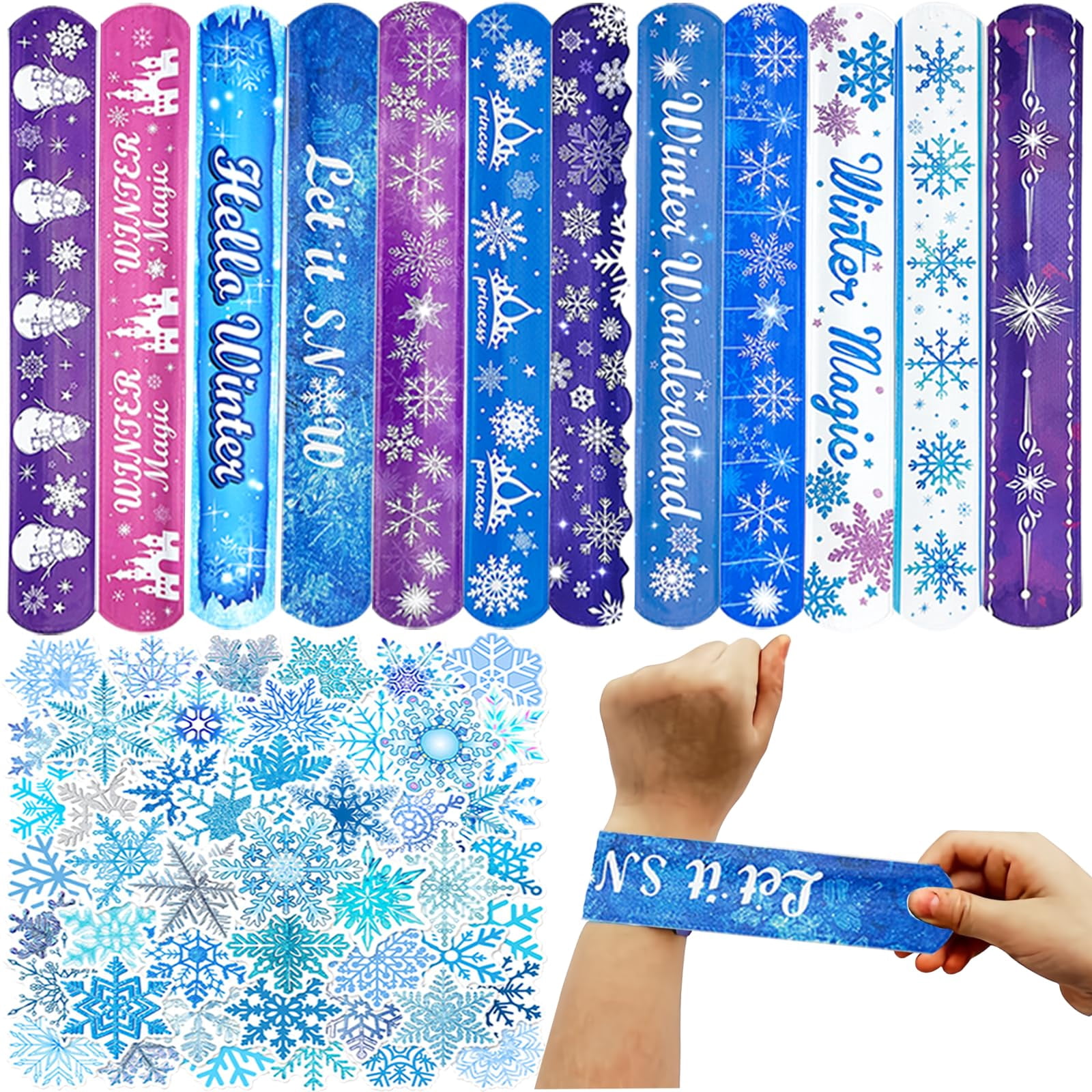 CZWXOXO 74Snowflake Theme RRF12 Party Favors Contain Snowflake Theme ...