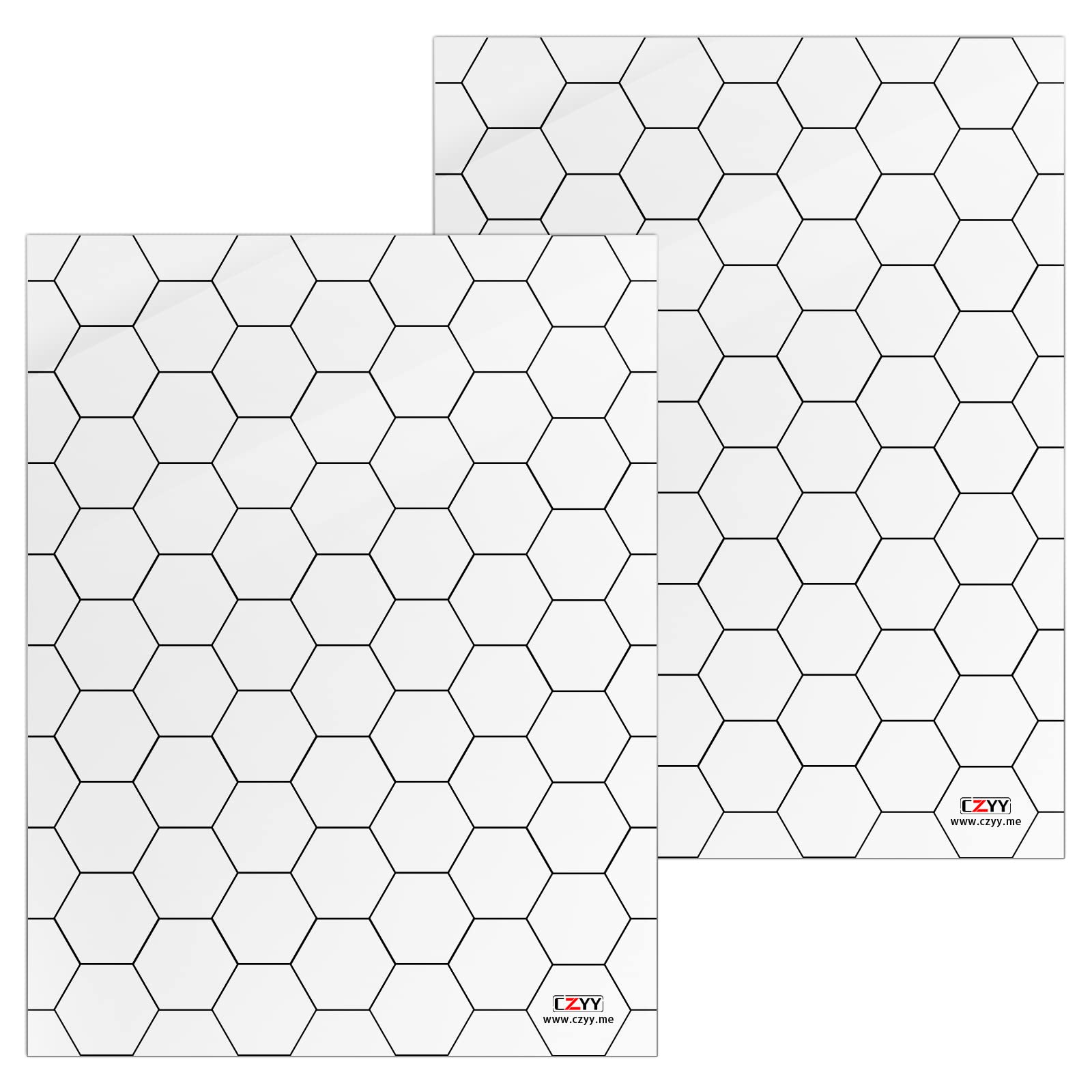 CZYY Acrylic Game Mat OIF8 1" Hex Grid Overlay Set of 2, 7"x9" Battle ...