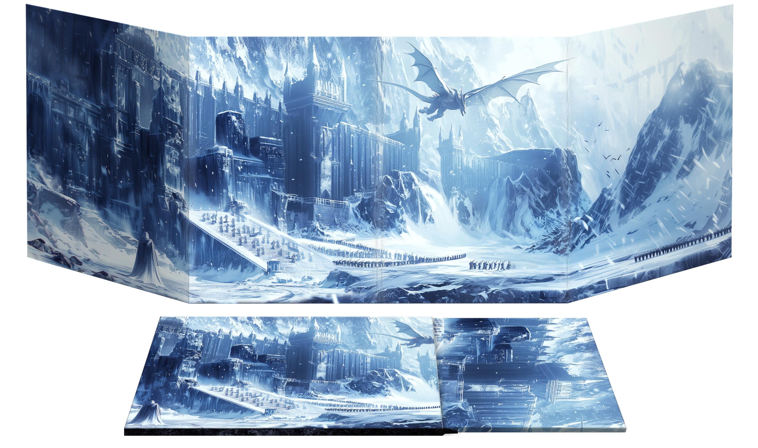 CZYY DM Screen 4-Panel AIF4 Cardboard Game Master Screen with Erasable ...