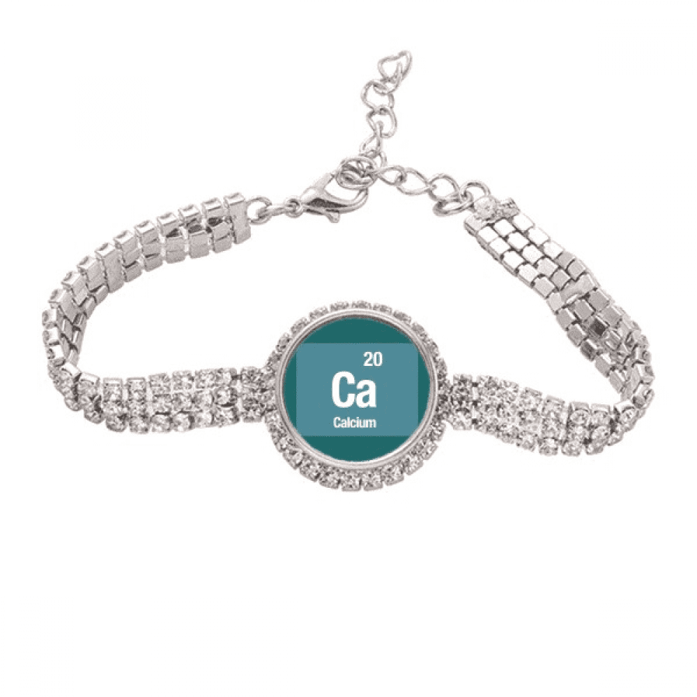 Ca Calcium Checal Element Science Tennis Chain Anklet Bracelet Diamond ...