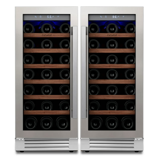 Ca'Lefort 30'' Dual Zone Beverage Refrigerator, 66 Bottle, Freestanding ...