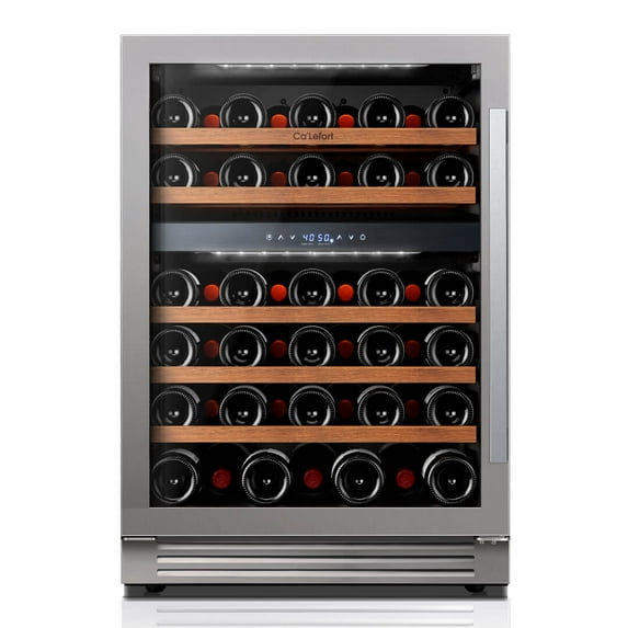 Ca'Lefort 52 Bottle Cooler Wine Refrigerator, 24 inch Dual Zone Left ...