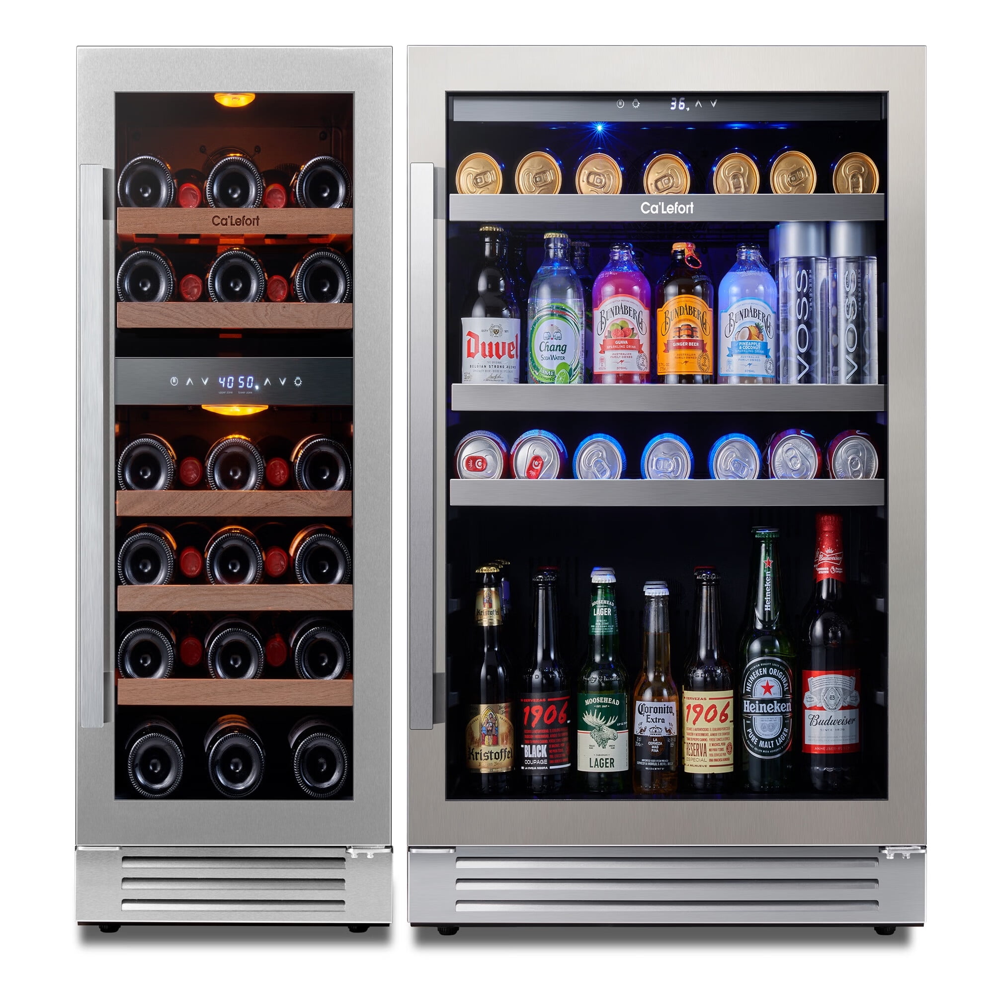 Ca'Lefort Wine Cooler Beverage Refrigerator, Hold 140 Cans and 28 ...