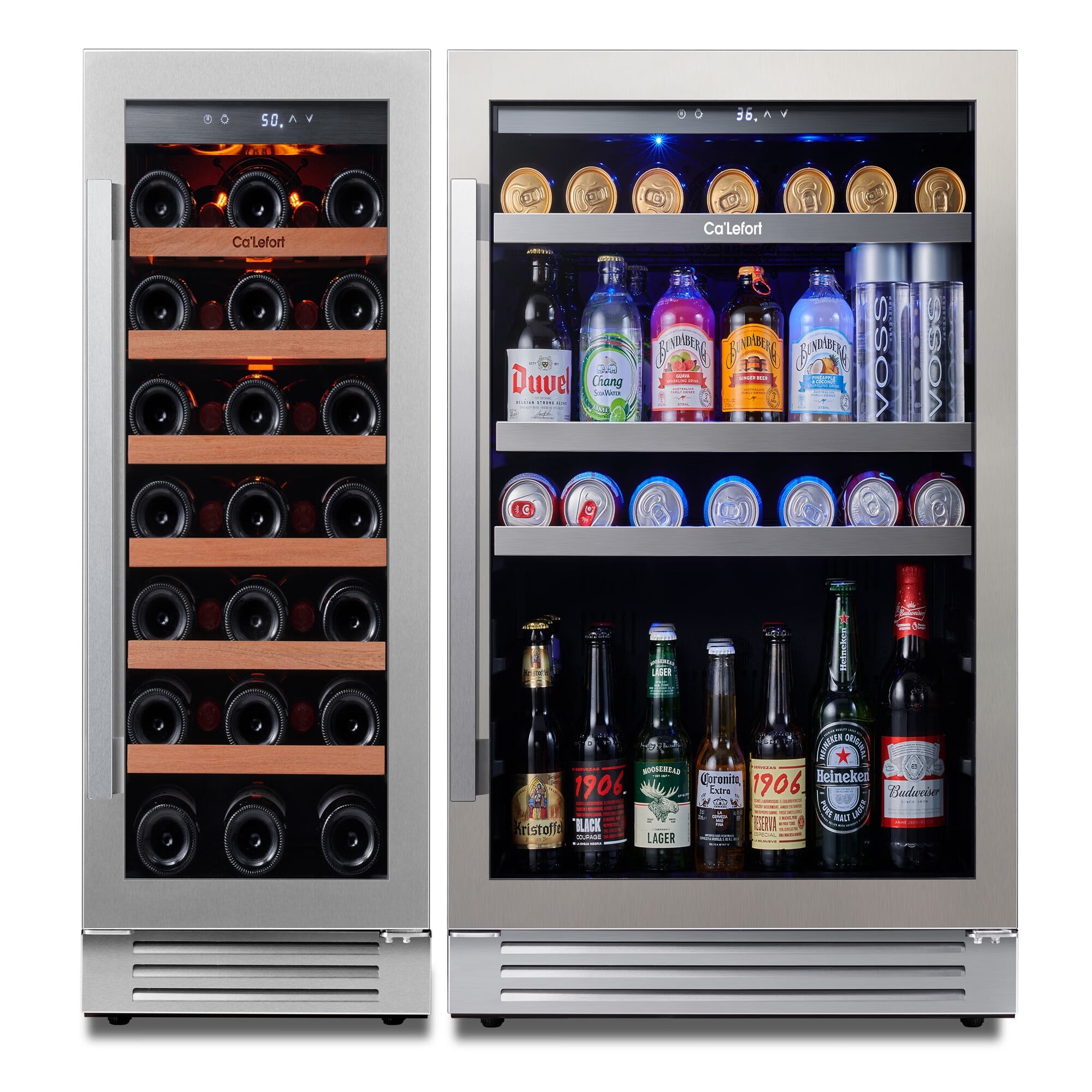 Ca'Lefort Wine Cooler Beverage Refrigerator, Hold 140 Cans and 33 ...