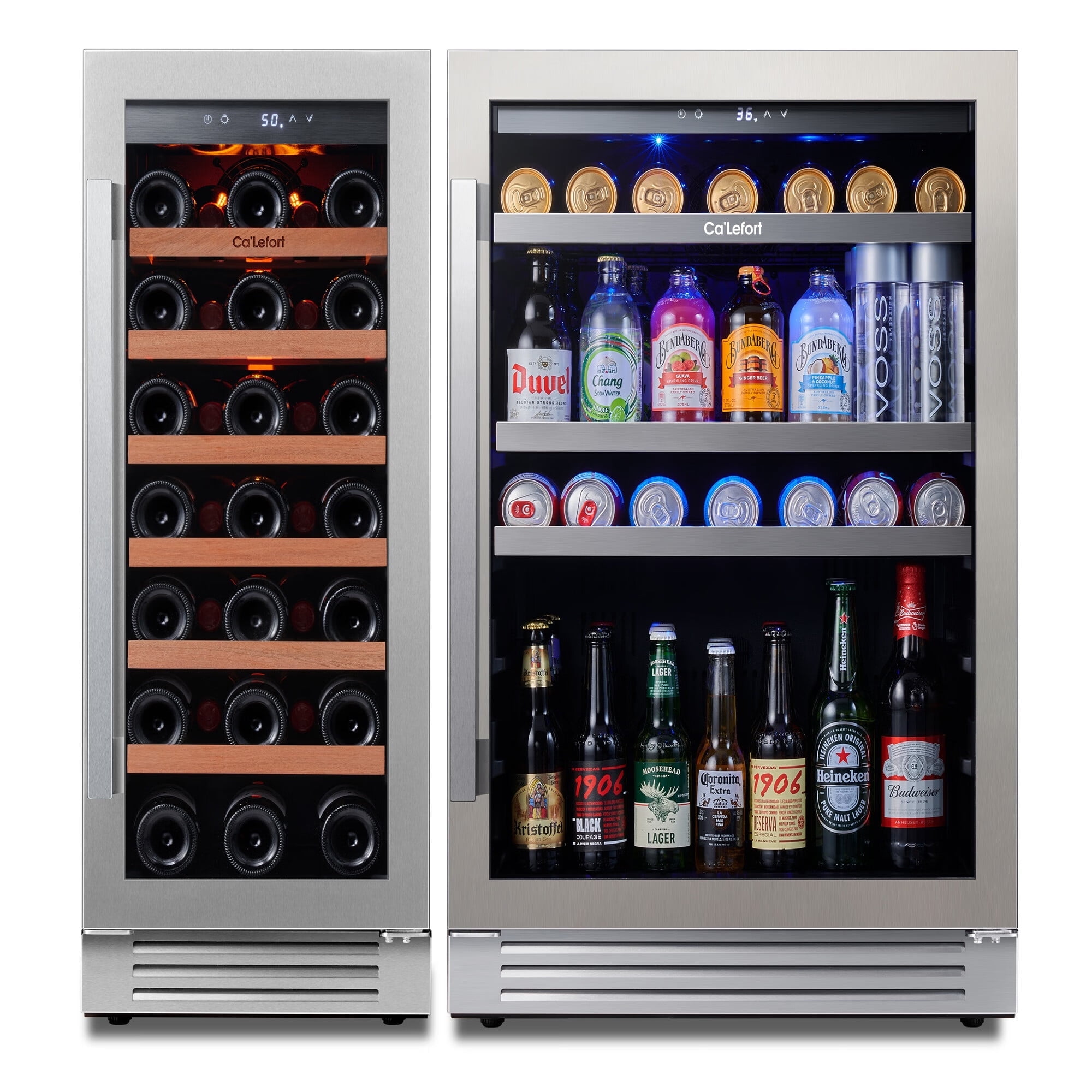 Ca'Lefort Wine Cooler Beverage Refrigerator, Hold 140 Cans and 33 ...