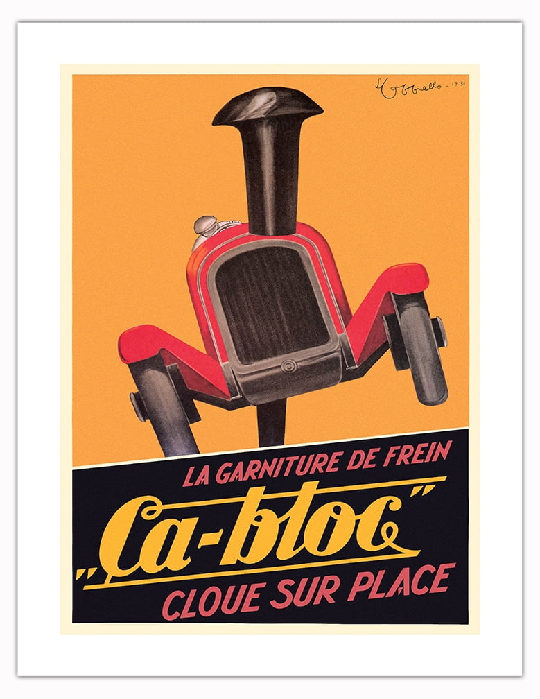 Ca-bloc Automotive Brakes - Vintage French Advertising Poster by ...