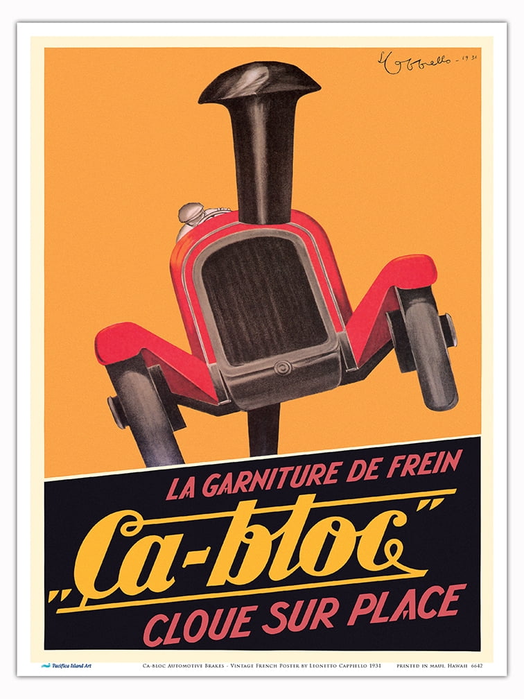 Ca-bloc Automotive Brakes - Vintage French Advertising Poster by ...