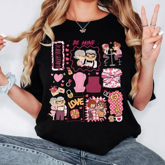 Ca.rl and Ell.ie Valentine Disney Up Movie Be Mine Love Collage Shirt ...