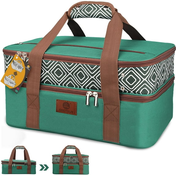 CaCTOUR Casserole Carrier for Hot or Cold Food, Double Decker ...