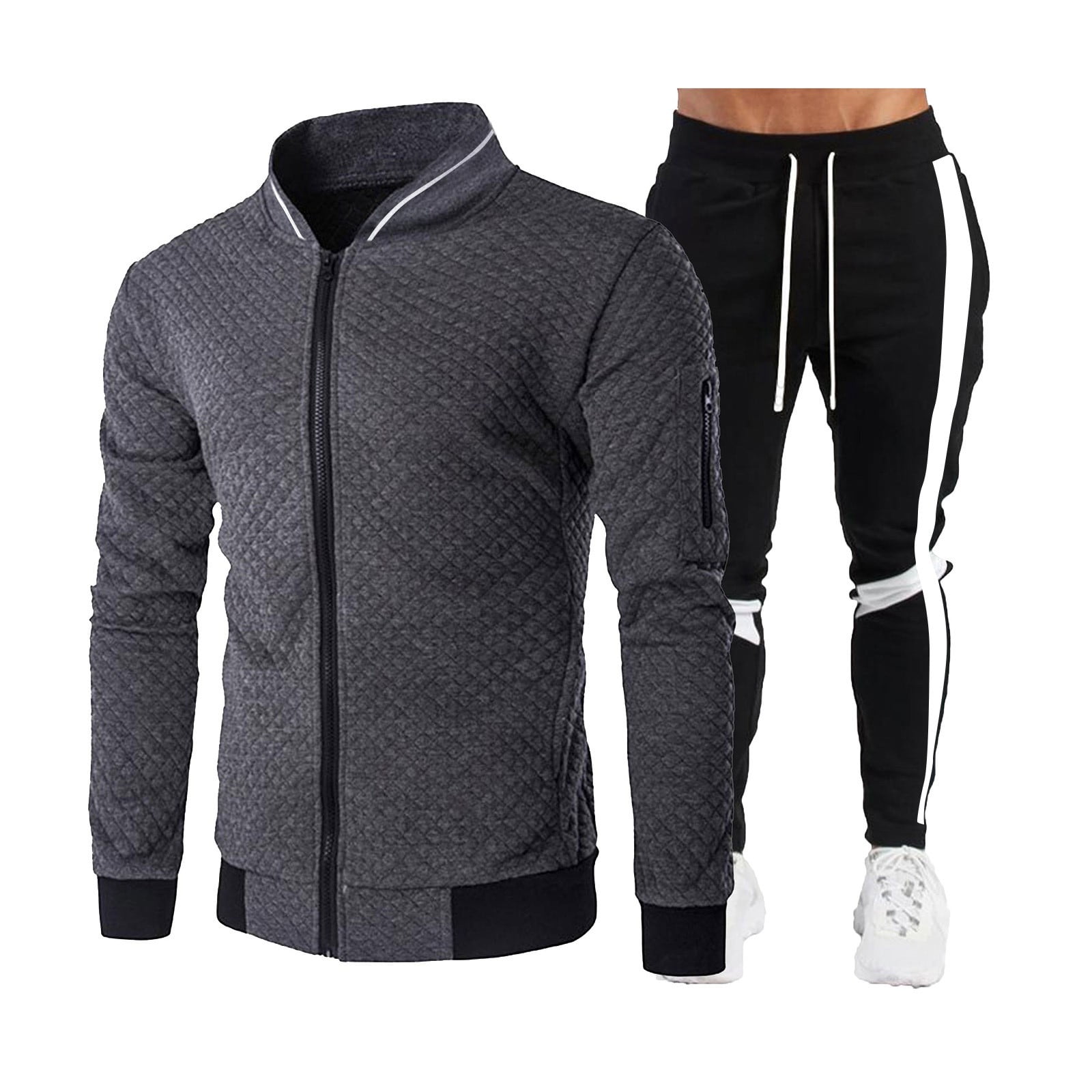 CaComMARK PI Clearance 2 Piece Tracksuits for Men Full Zip Bomber ...