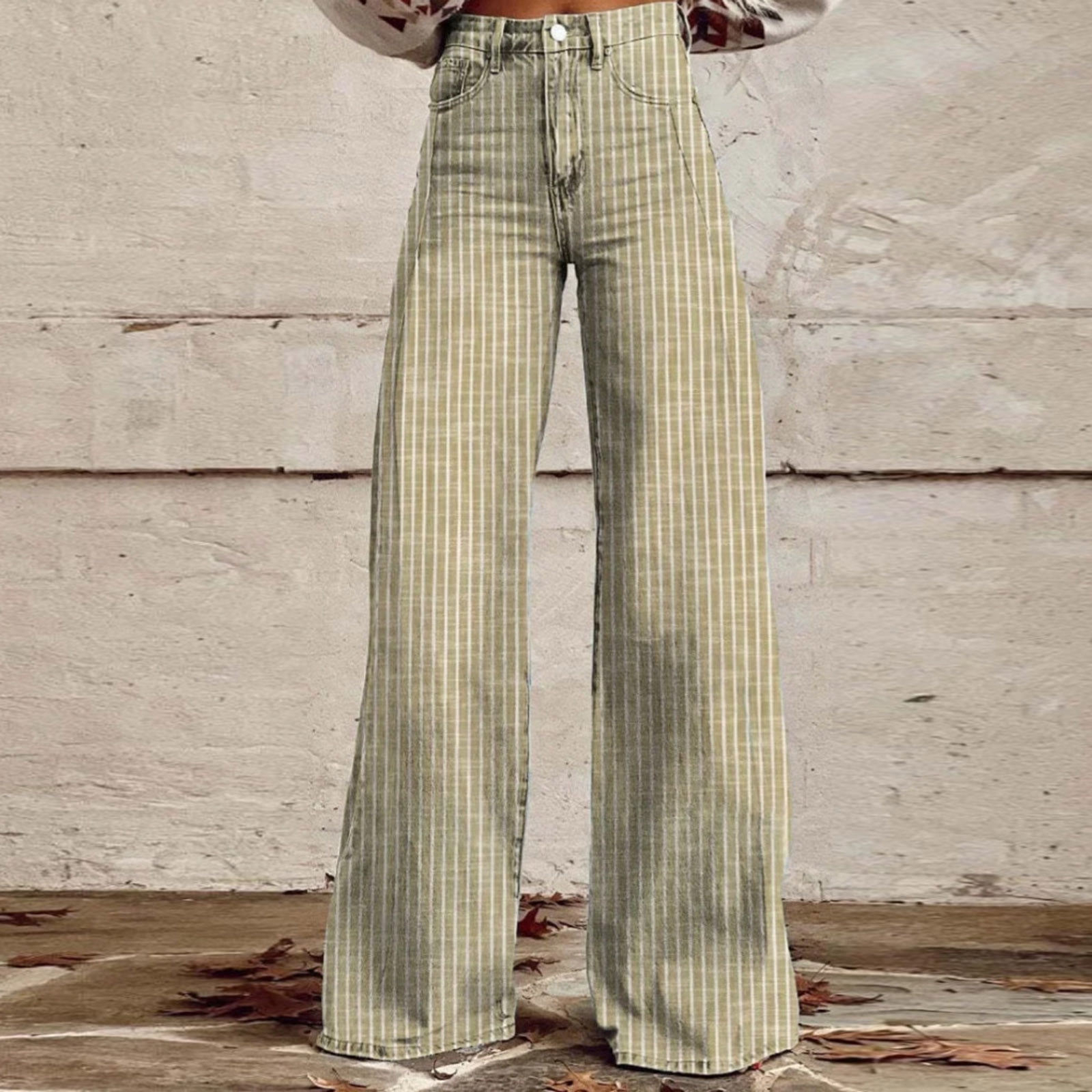 CaComMARK PI Jeans for Women Y2k Striped High Waisted Boyfriend Denim ...