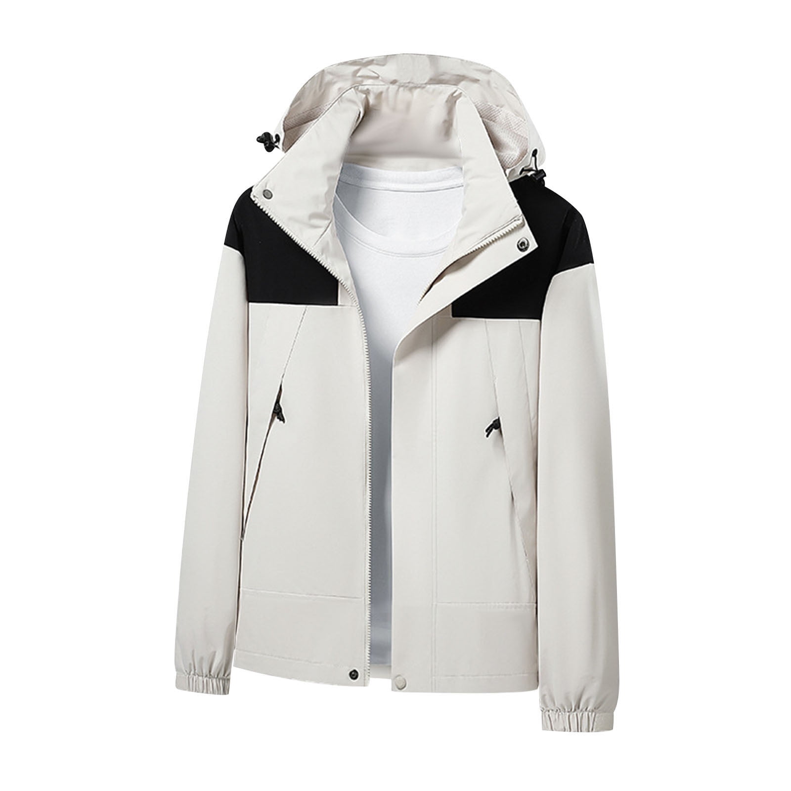 CaComMARK PI Clearance Mens Jacket Three-in-one Splice Solid Color ...