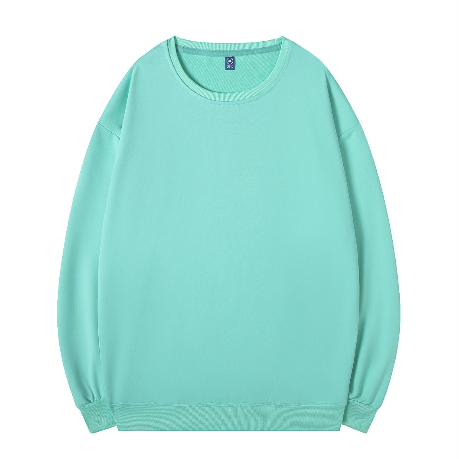 CaComMARK PI Men's Oversized-Fit Crewneck Sweatshirt Casual Solid Color ...