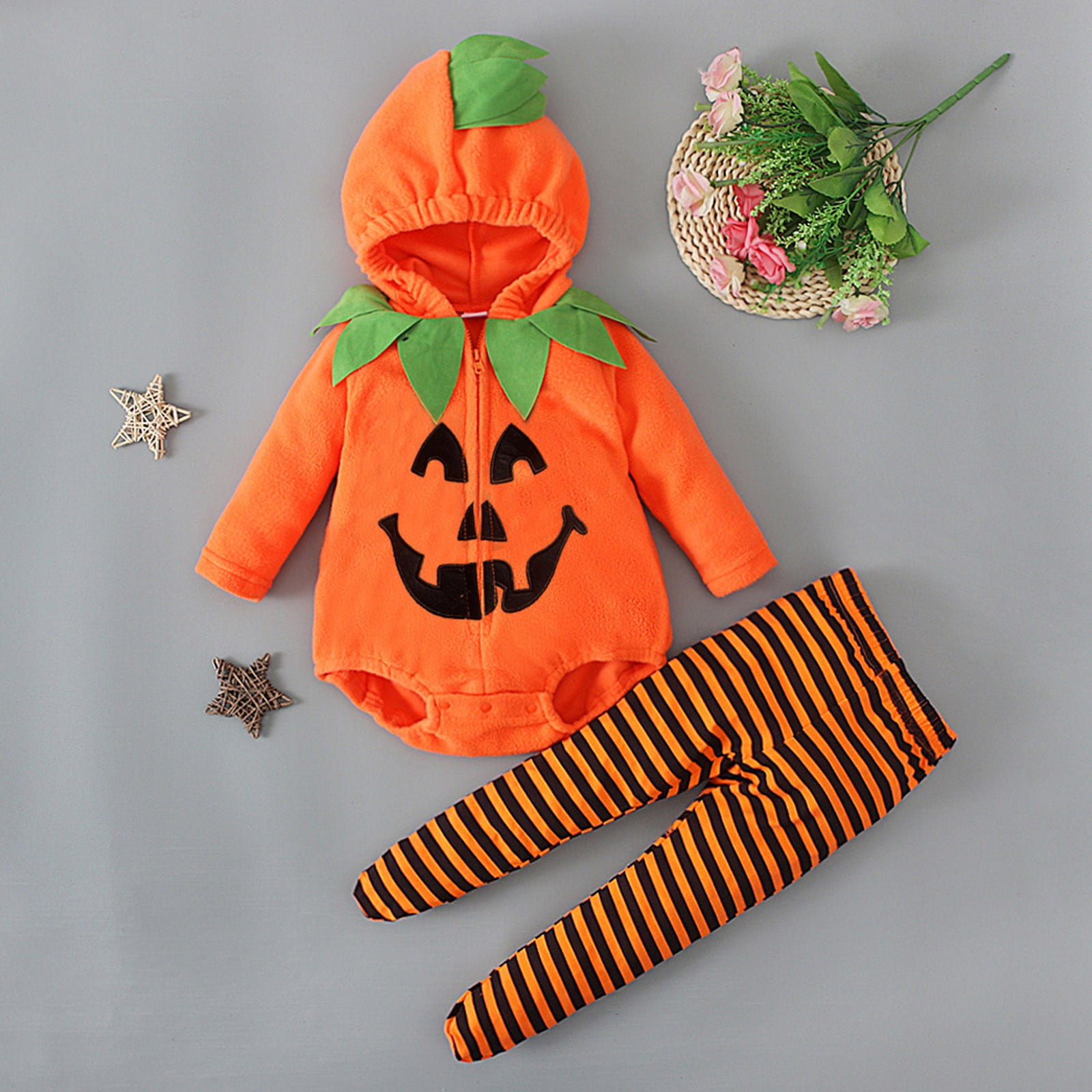 CaComMARK PI Sale Newborn Toddler Baby Girl Boy Halloween Pumpkin Costumes Set Cute Hooded ...