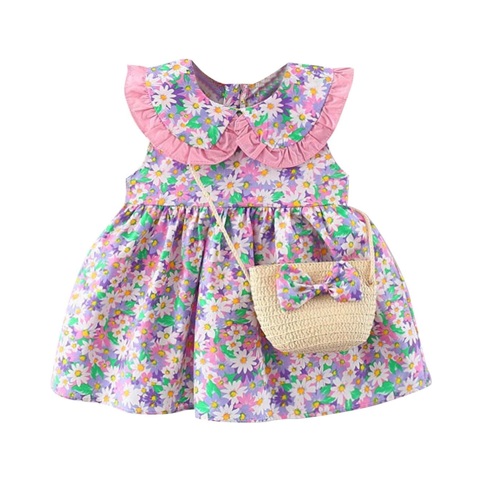 CaComMARK PI Toddler Girls Dresses Cotton Clearance Summer Baby Clothes ...