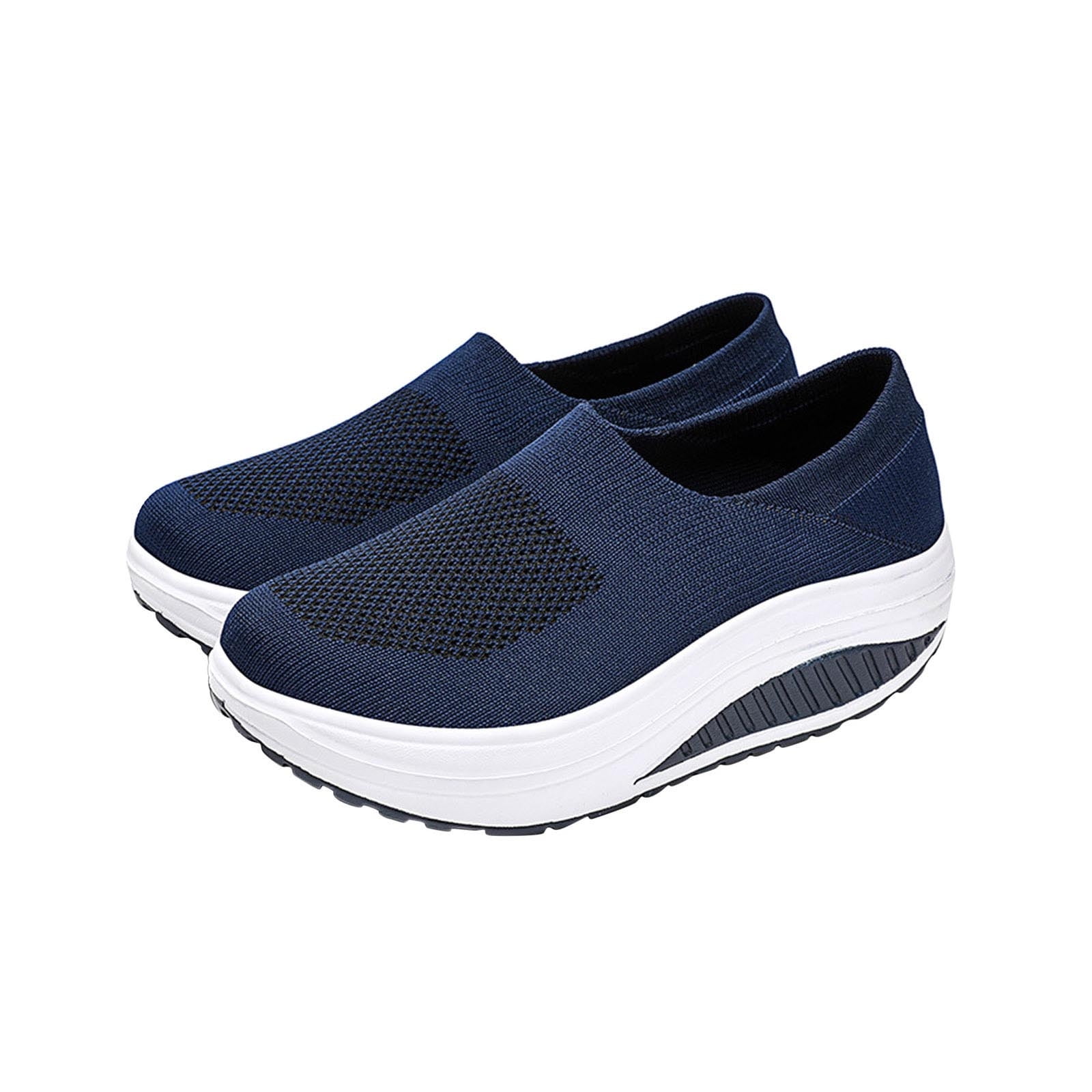 CaComMARK PI Womens Shoes Casual Platform Low Wedge Ankle Shoes Wide ...
