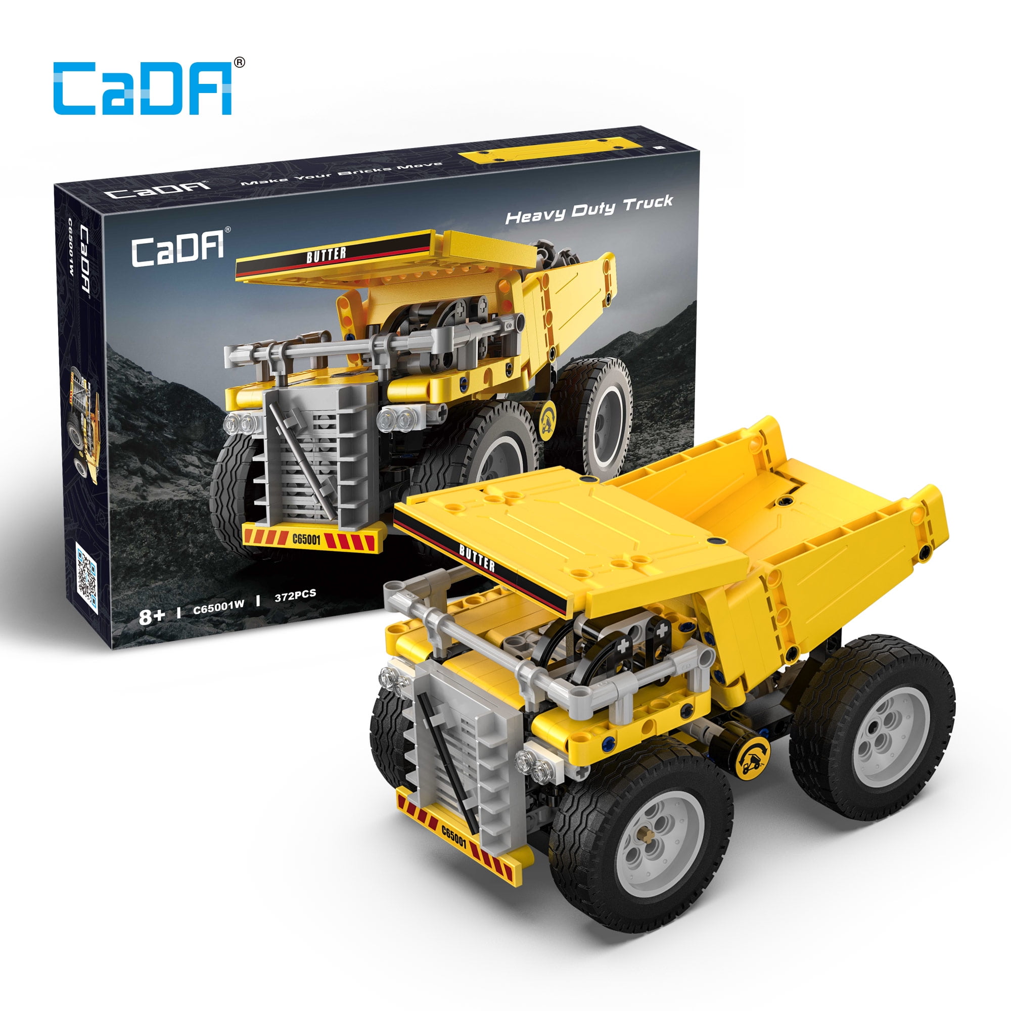 CaDA Heavy Duty Mining Dump Truck Toy, Building Set for Kids 8+, 372 ...