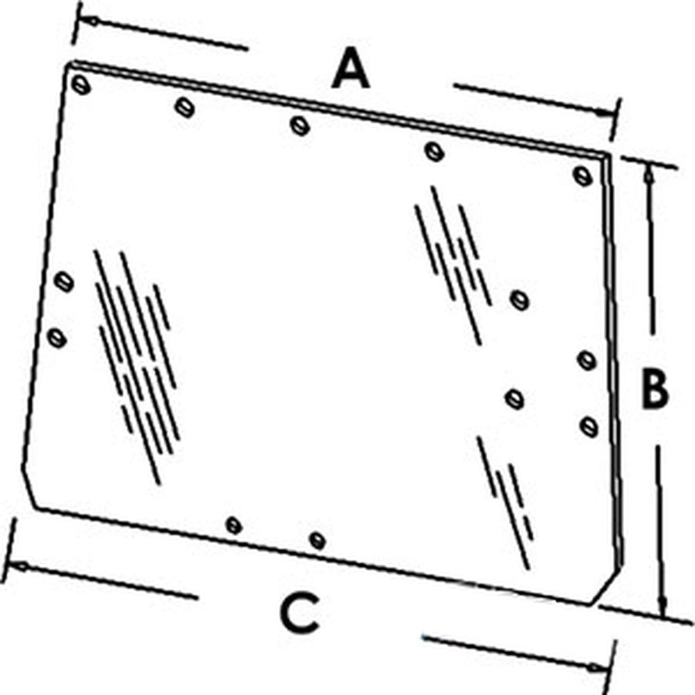 RAParts L39247 Rear Cab Glass L36606 Fits John Deere 1640 2040 2040S ...
