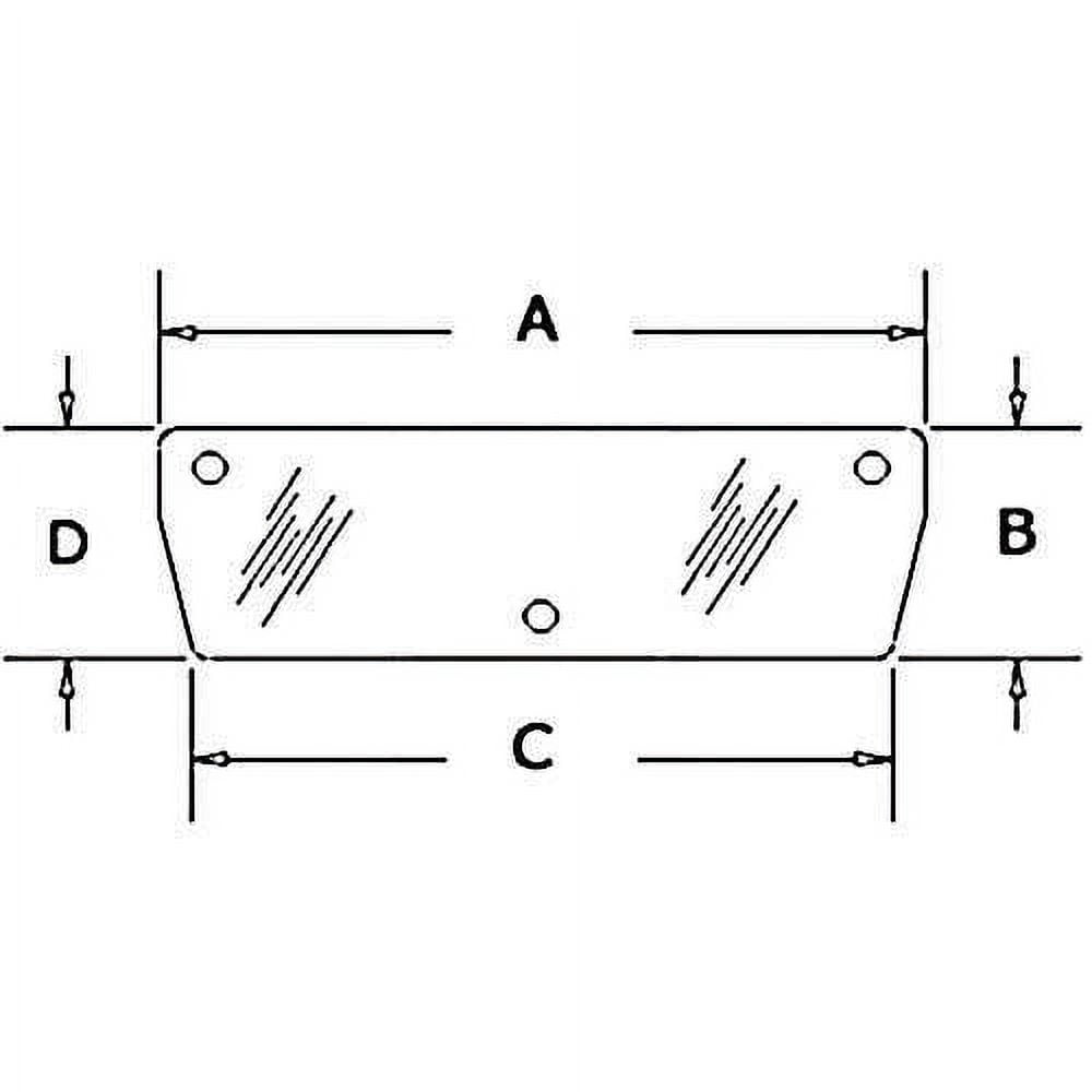 Cab Glass - Rear Window Lower fits Massey Ferguson 350 383 390 342 350 ...