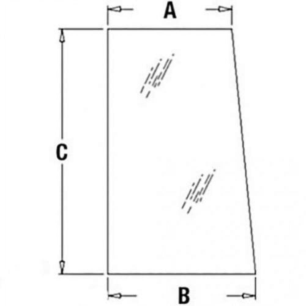 Cab Glass - Side Upper fits John Deere 210 210C 310 310C 315 315C 315CH ...